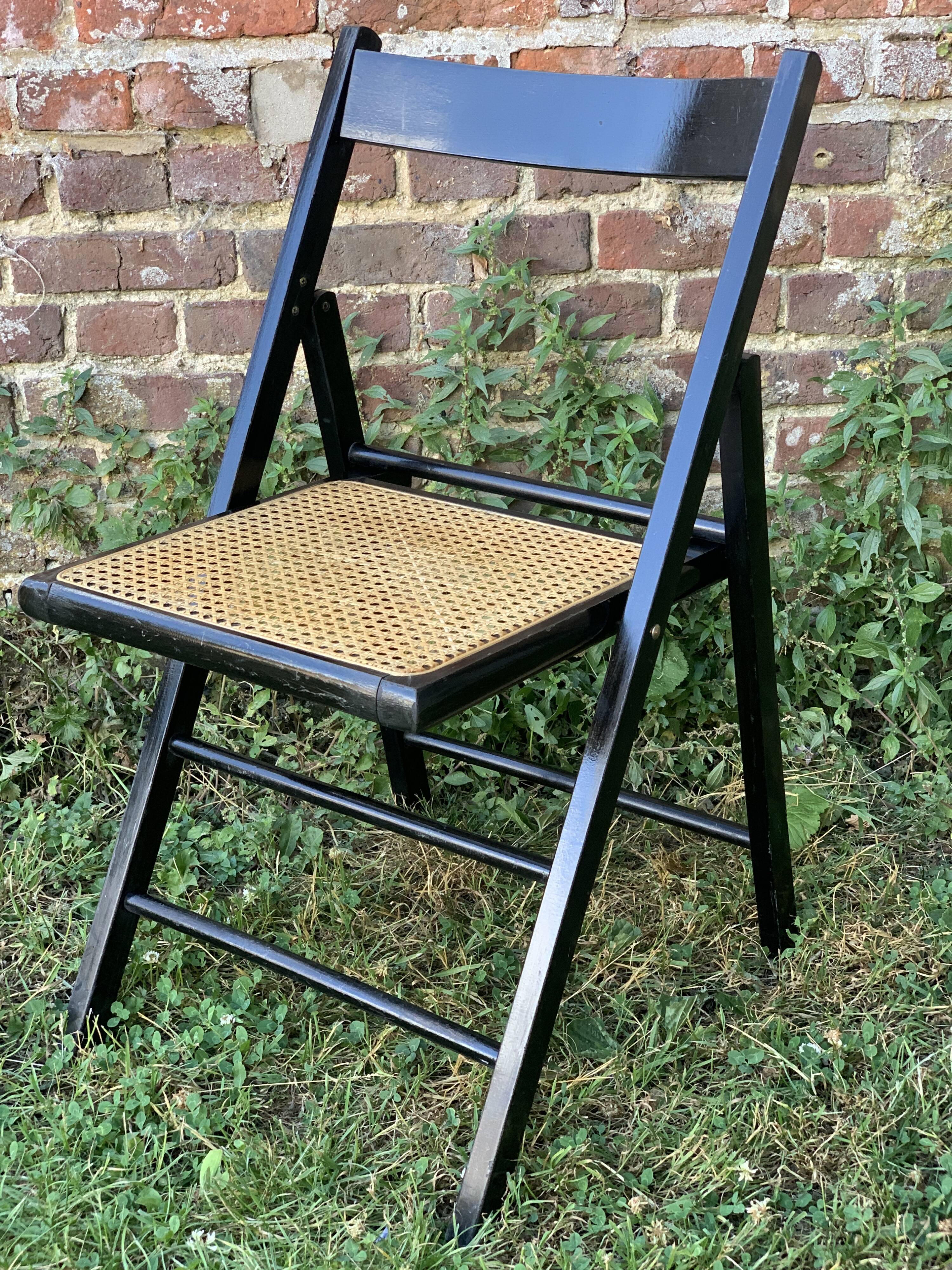 Chaise pliante cannage | Selency