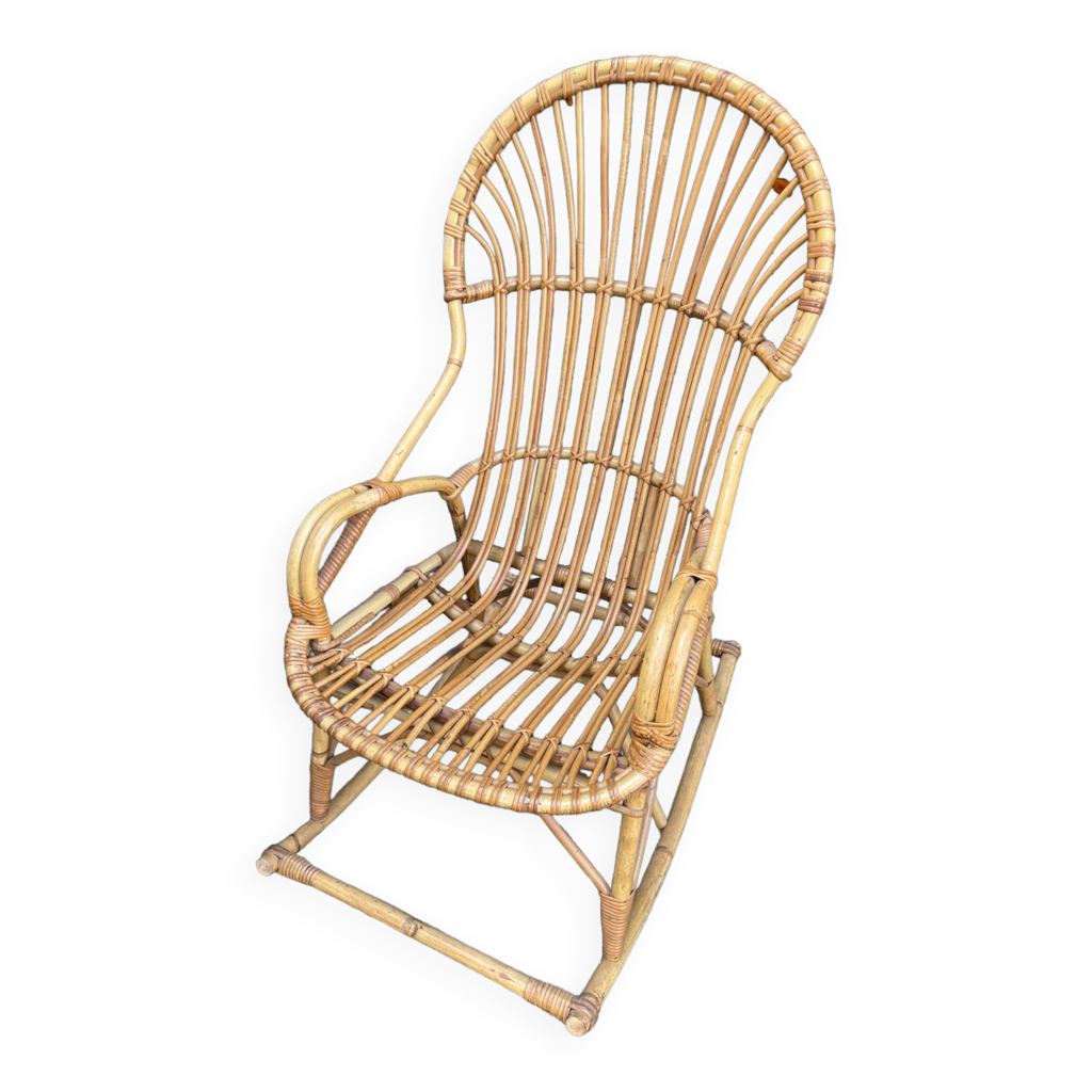 Rocking-chair rotin | Selency