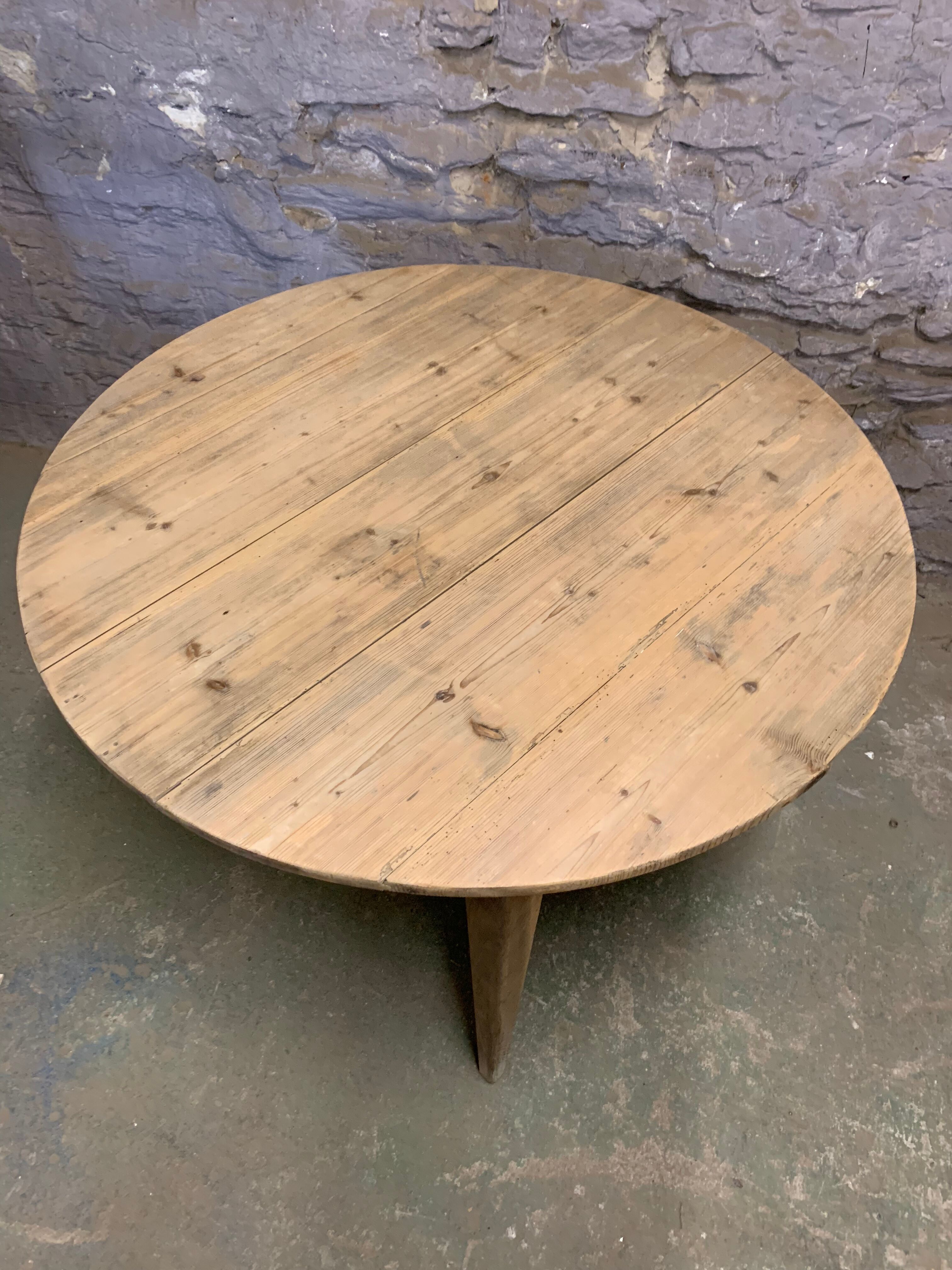 Table de ferme ancienne ronde | Selency