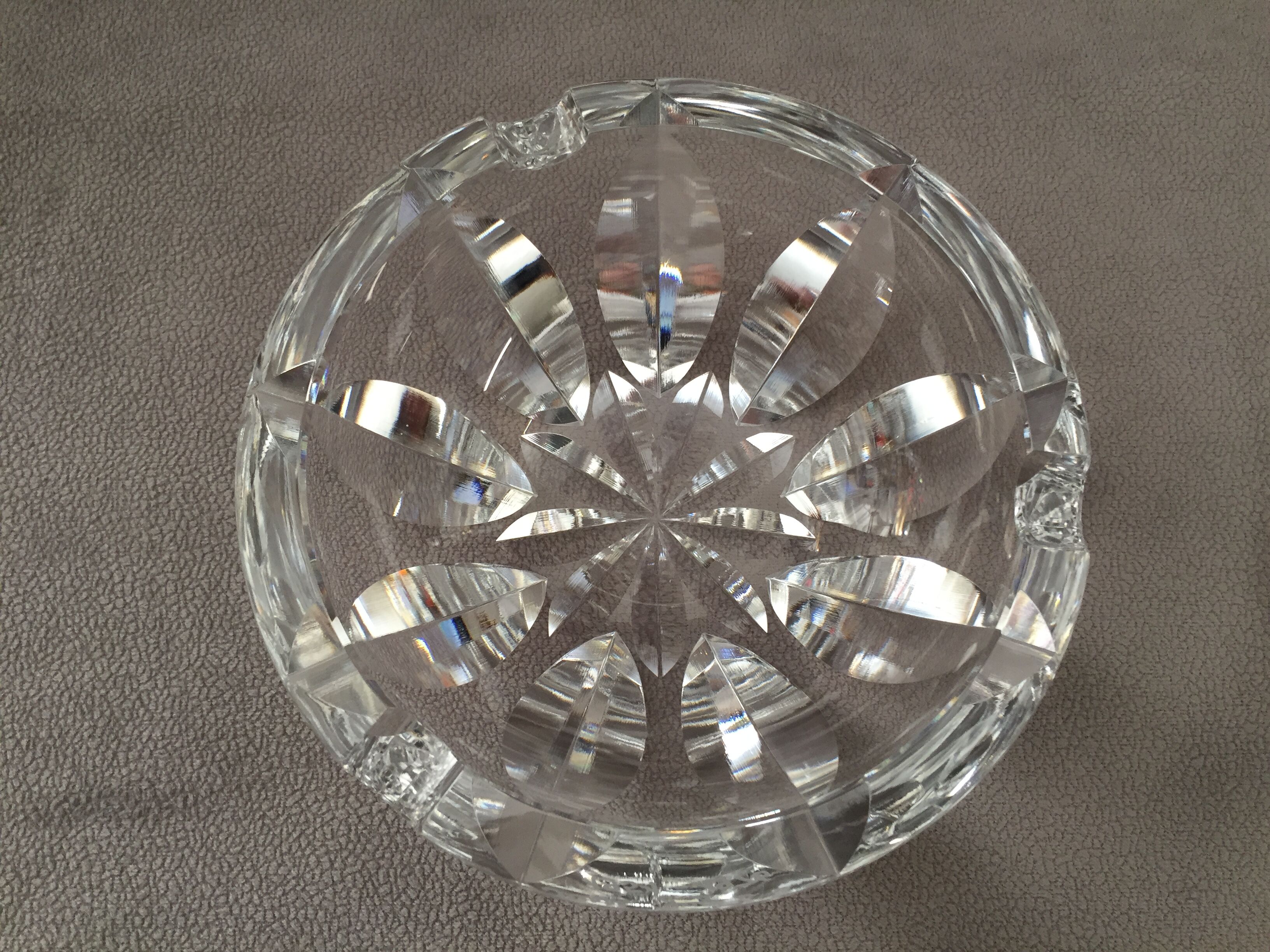 Cendrier vintage en cristal massif signé pierre gage 1951-1976 design ...