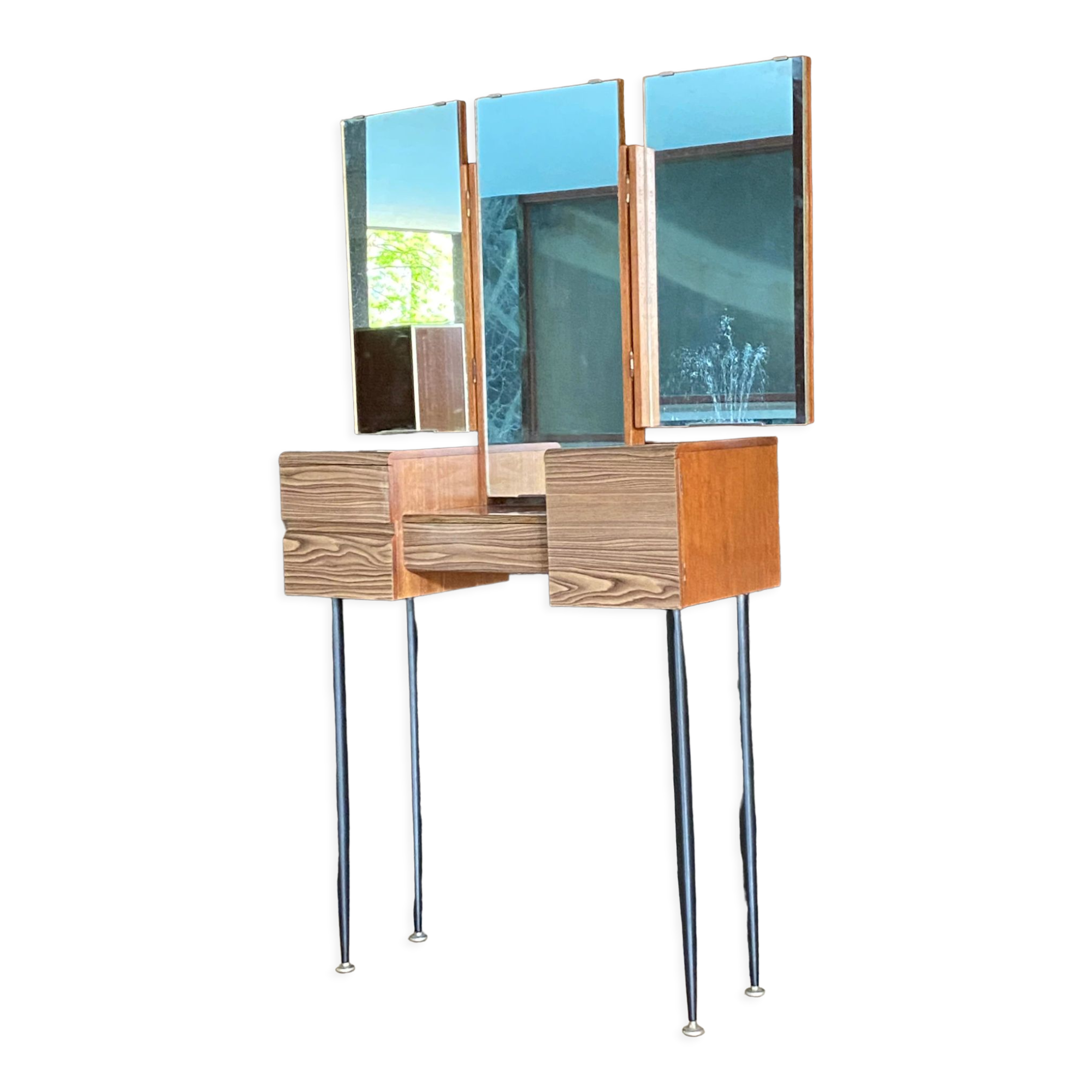 Coiffeuse années 60 vintage en formica | Selency