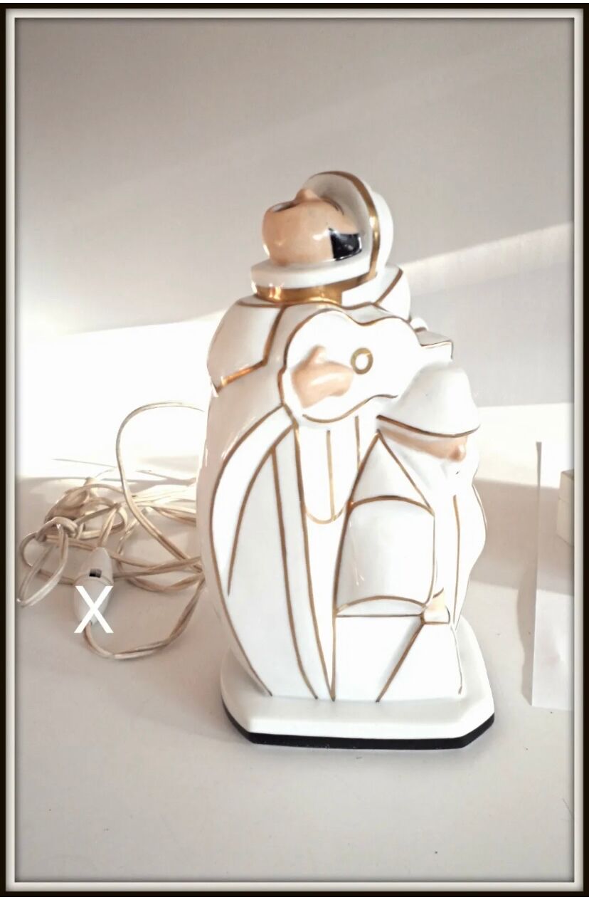 Ancienne veilleuse ROBJ ceramique art deco | Selency