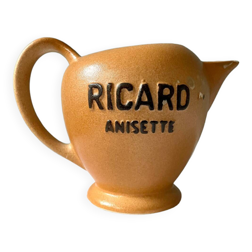 Ancien pichet publicitaire Ricard Anisette en grès | Selency