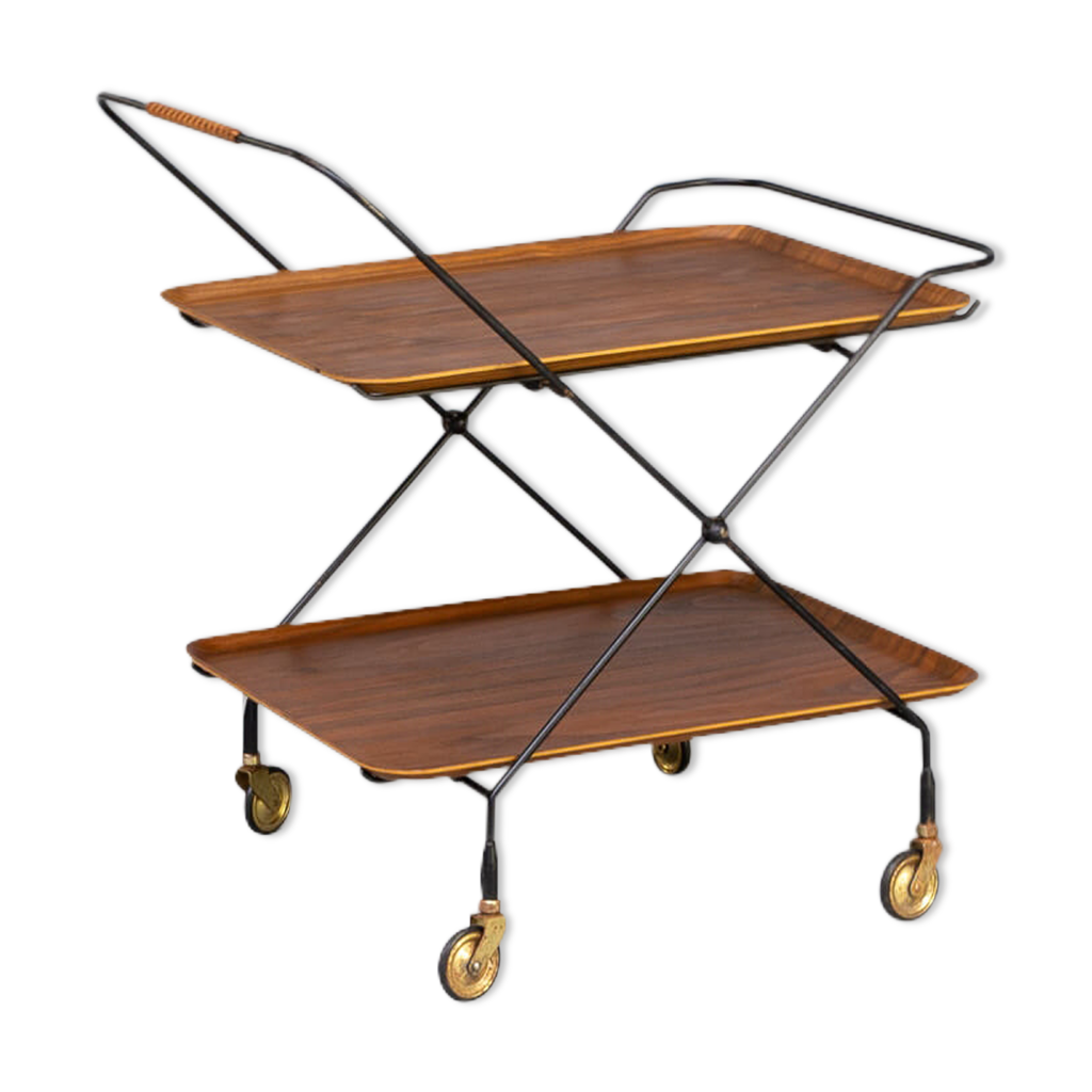 Desserte pliable en métal des années 50 pour Åry Fanérprodukter Nybro | Selency