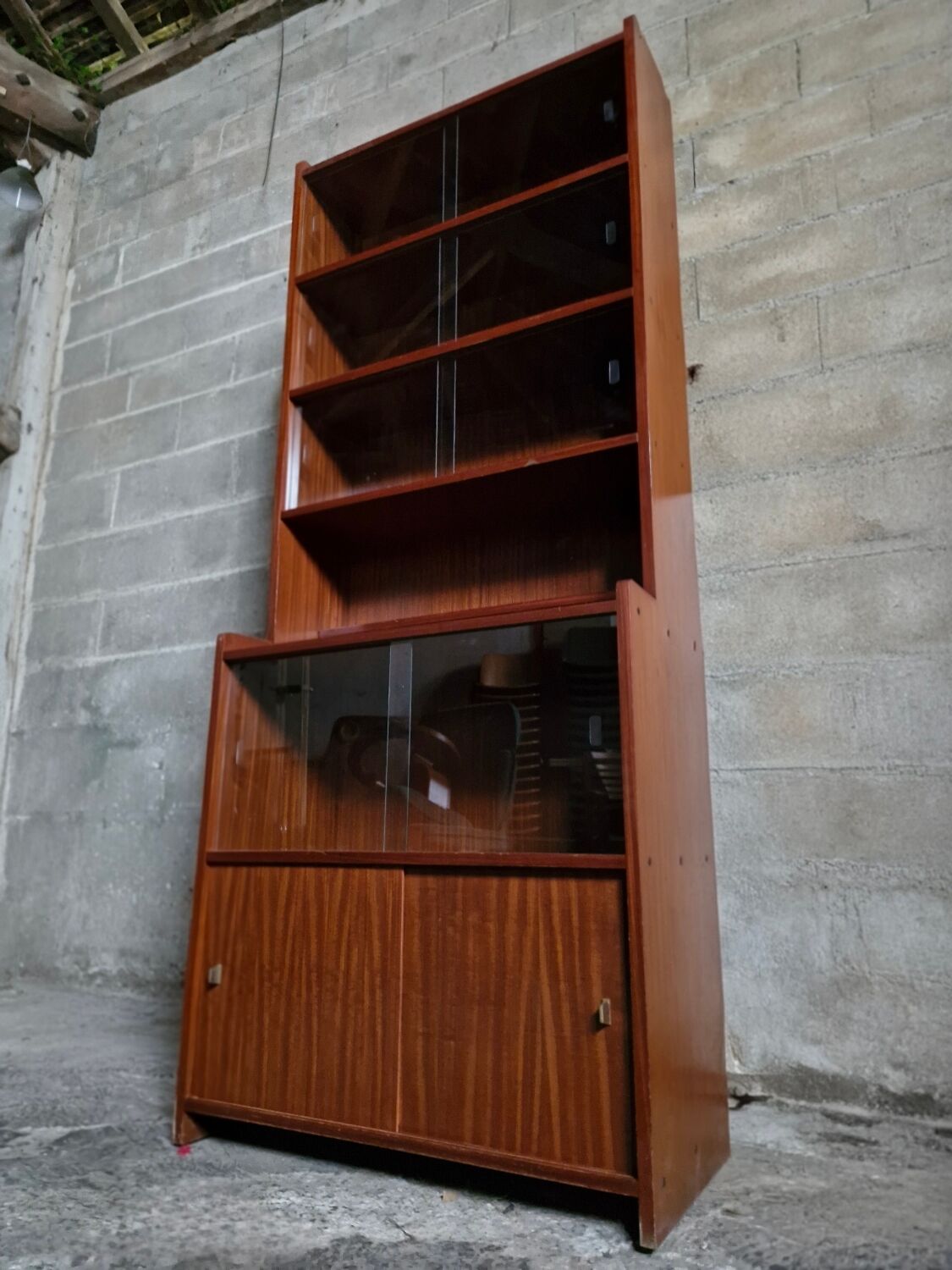 Bibliothèque, vitrine, étagères Danoise Teck 1970 | Selency