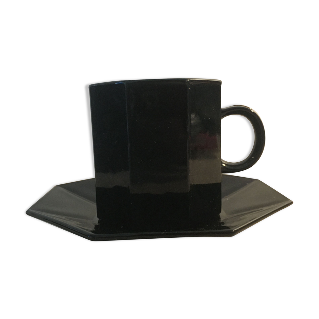 Mug Et Soucoupe Arcoroc Octime Noir Selency