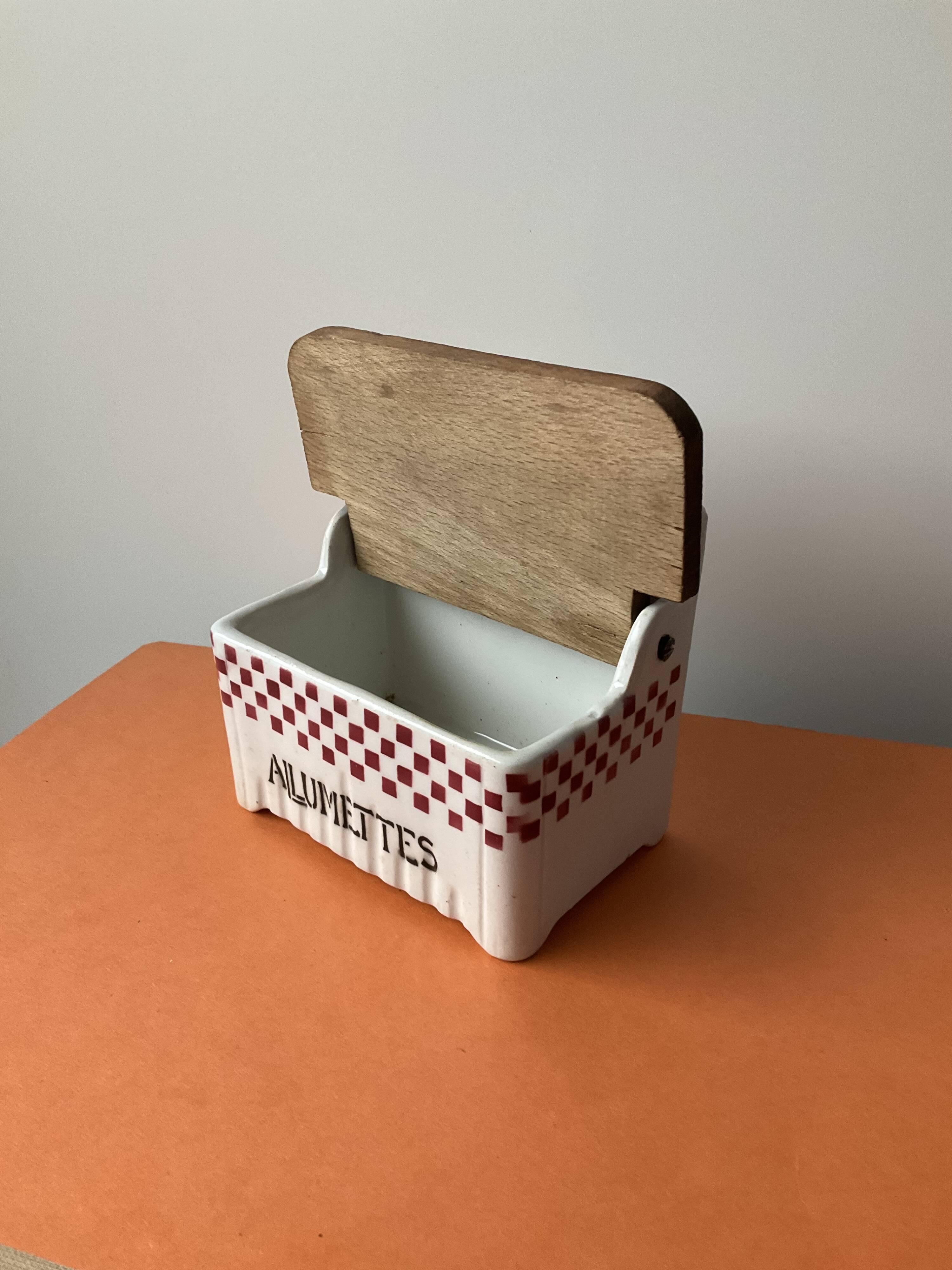 Boîte à allumettes en céramique vintage | Selency