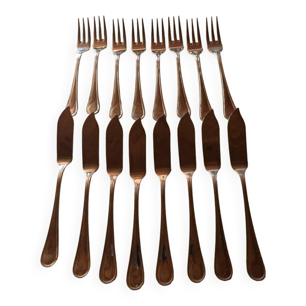 Couverts a poisson Guy Degrenne un lot de 8 | Selency