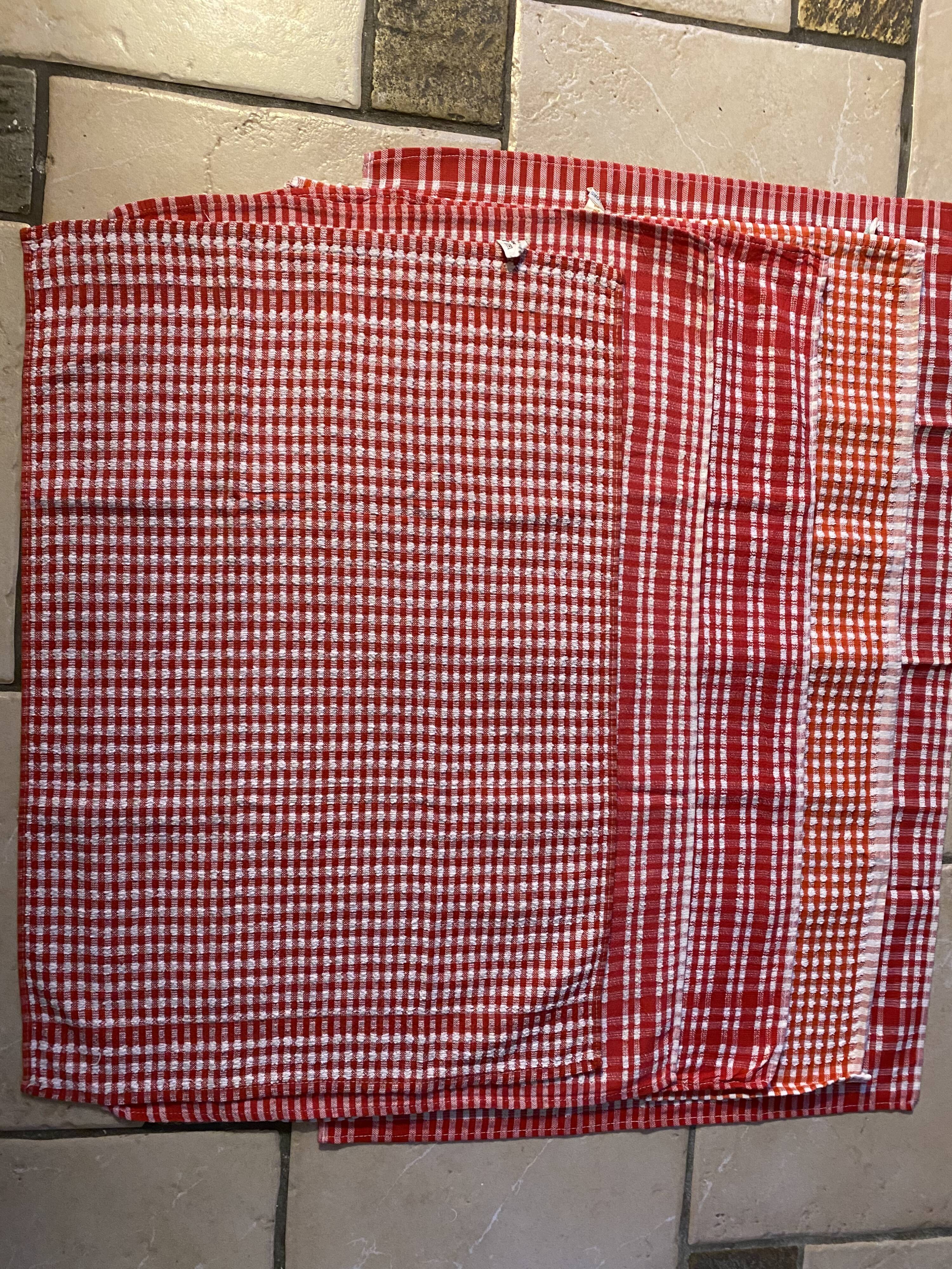 Torchons rouges et blancs | Selency