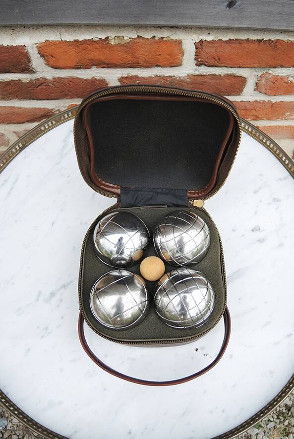 4 Anciennes Boules de Pétanque OBUT en Acier | Selency