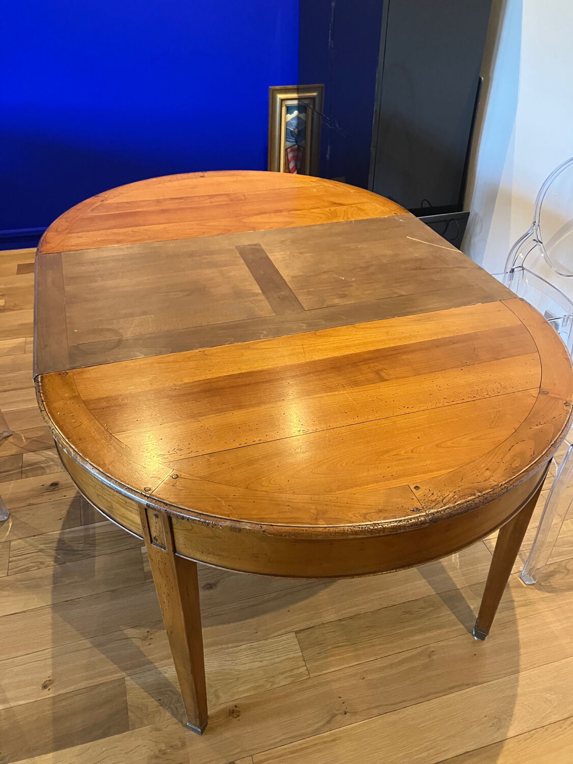 Table ronde extensible en merisier massif | Selency