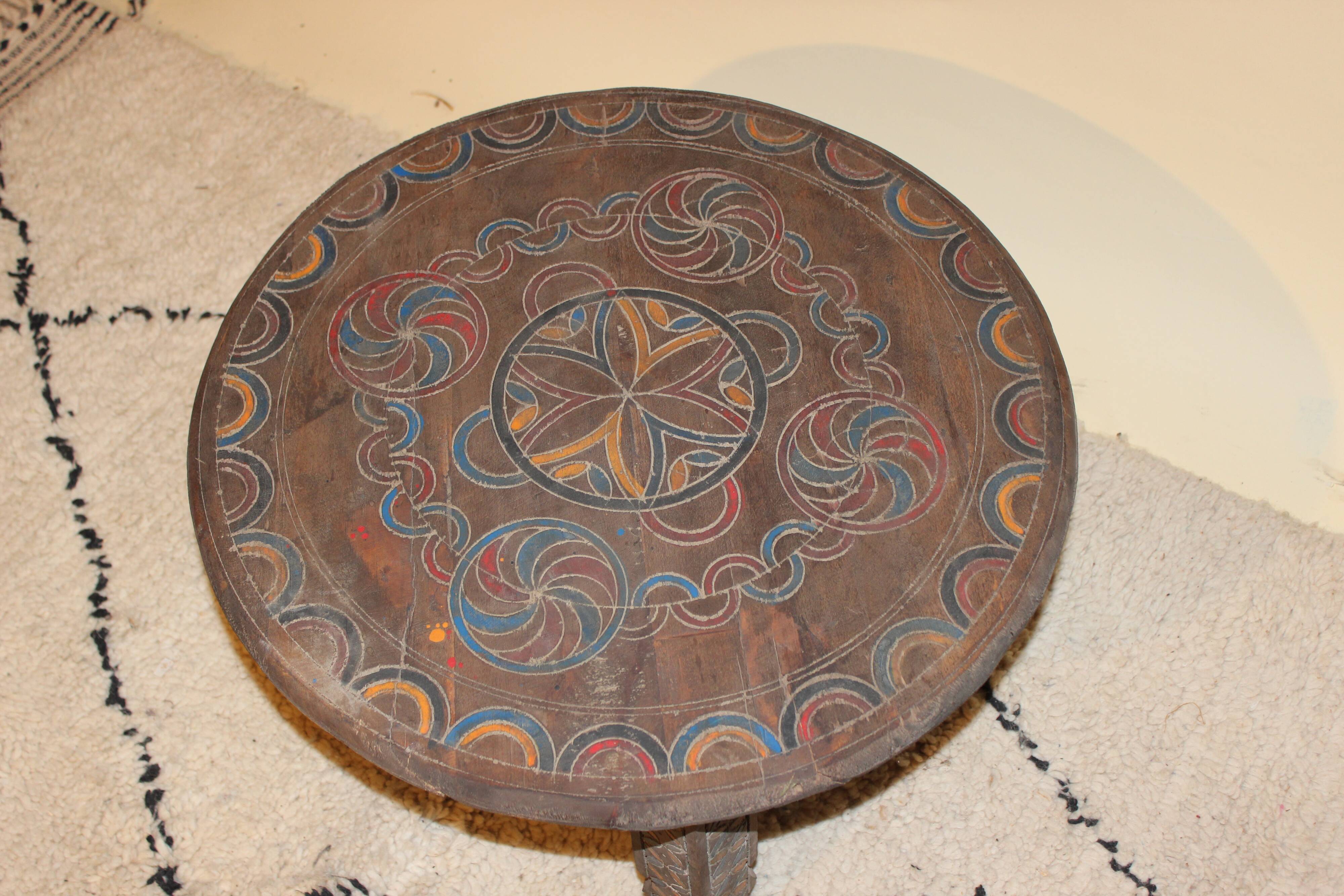 Table basse en bois berbère | Selency