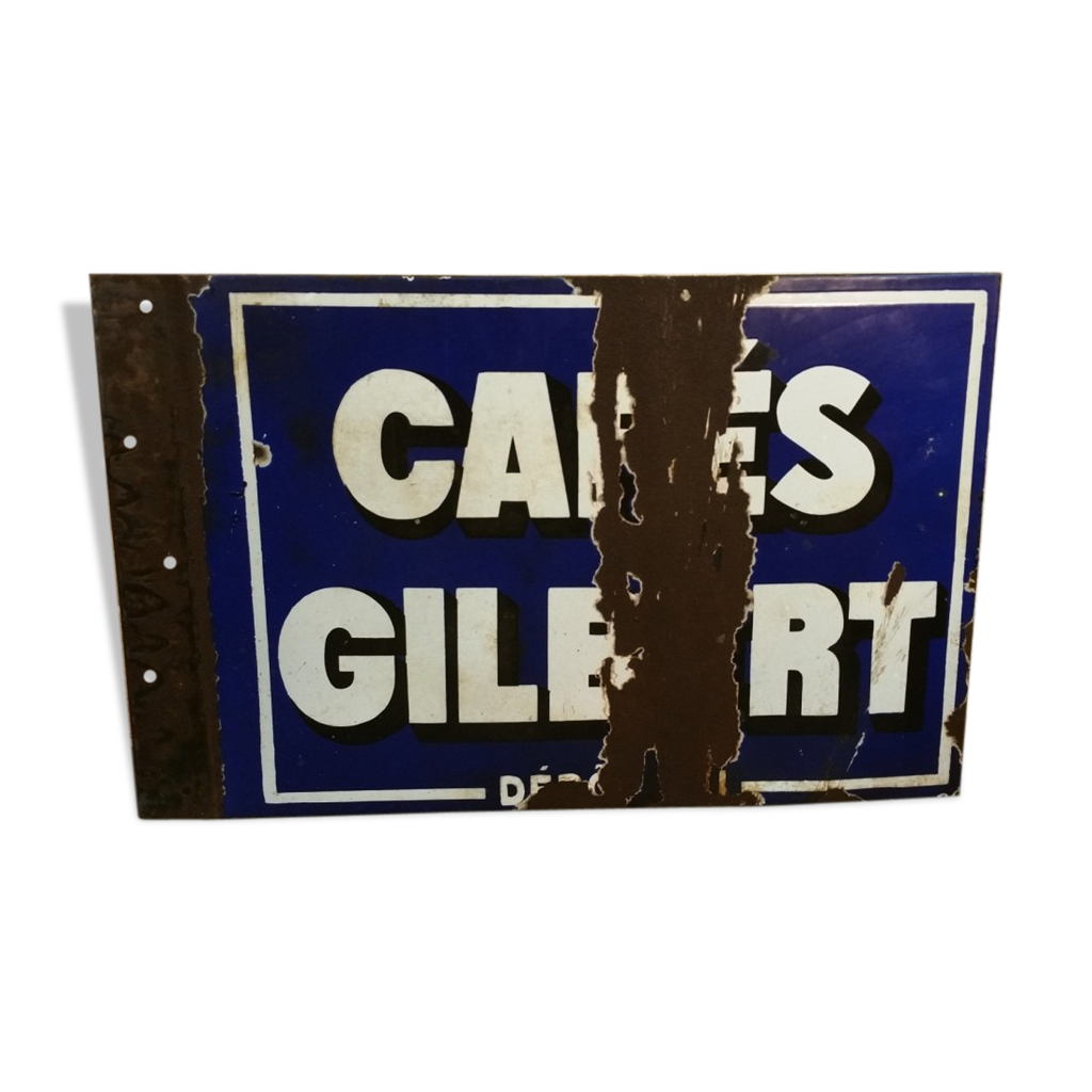 Plaque publicitaire Cafés Gilbert | Selency