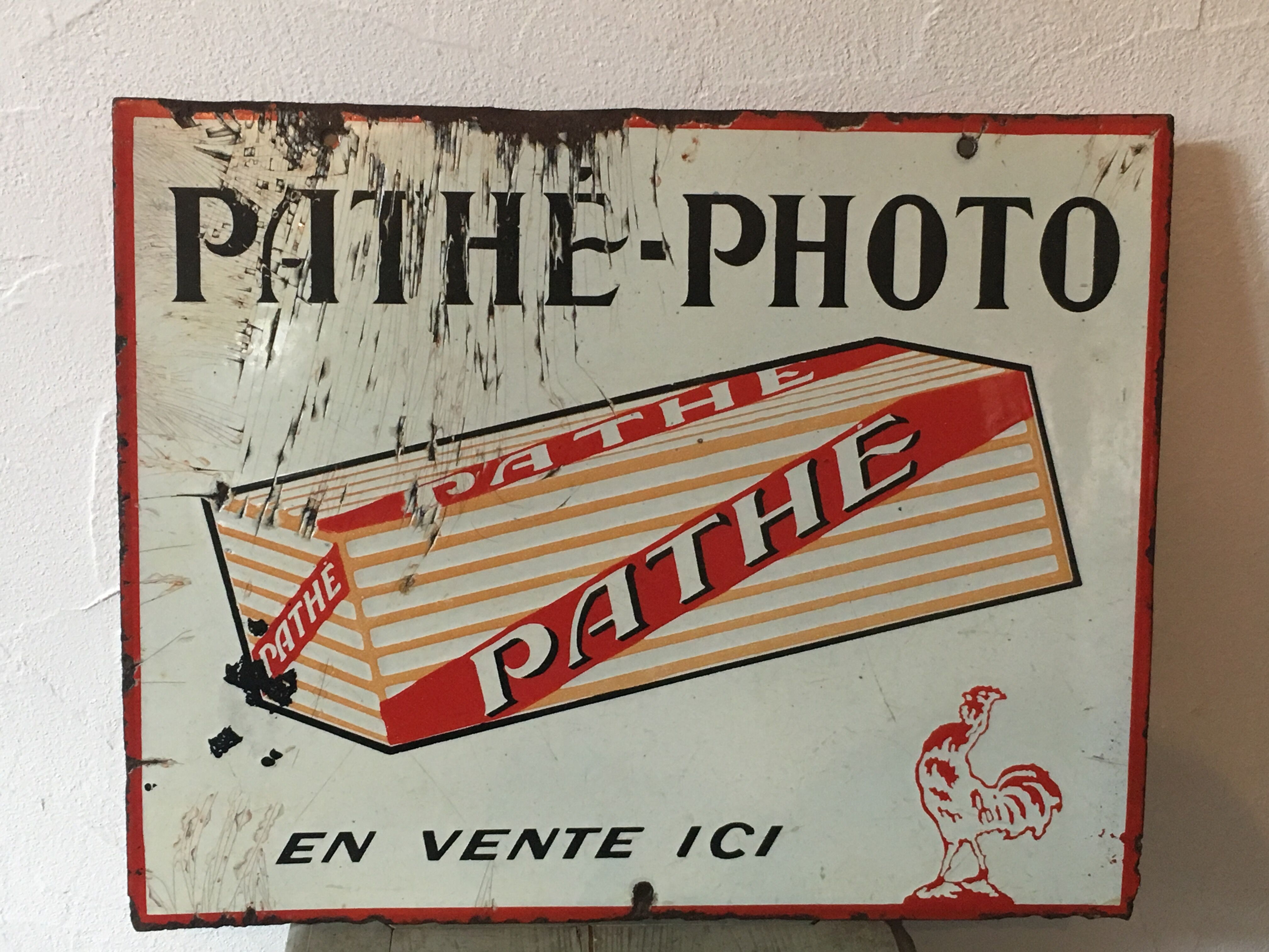 Plaque emaillée "pathe photo" | Selency