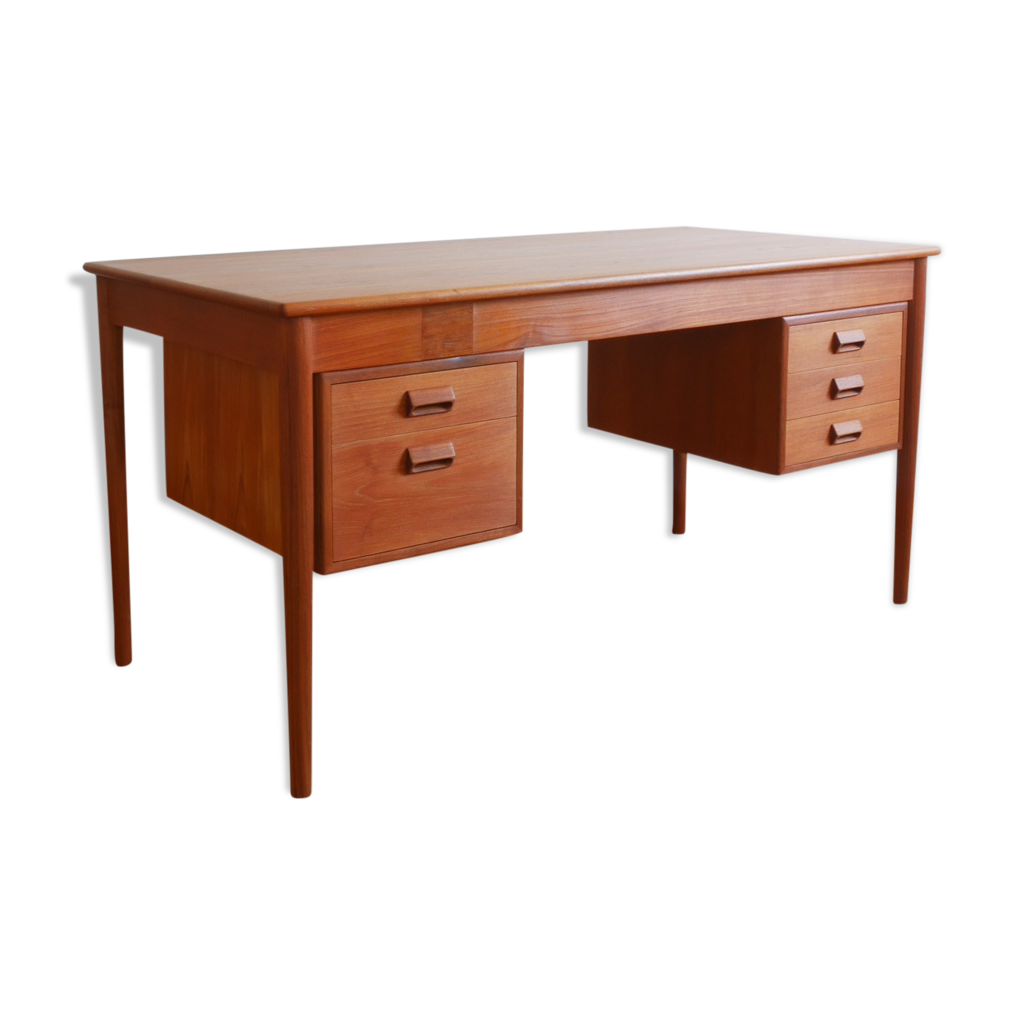Danois en teck desk par Børge Mogensen pour Søborg Møbelfabrik, années ...