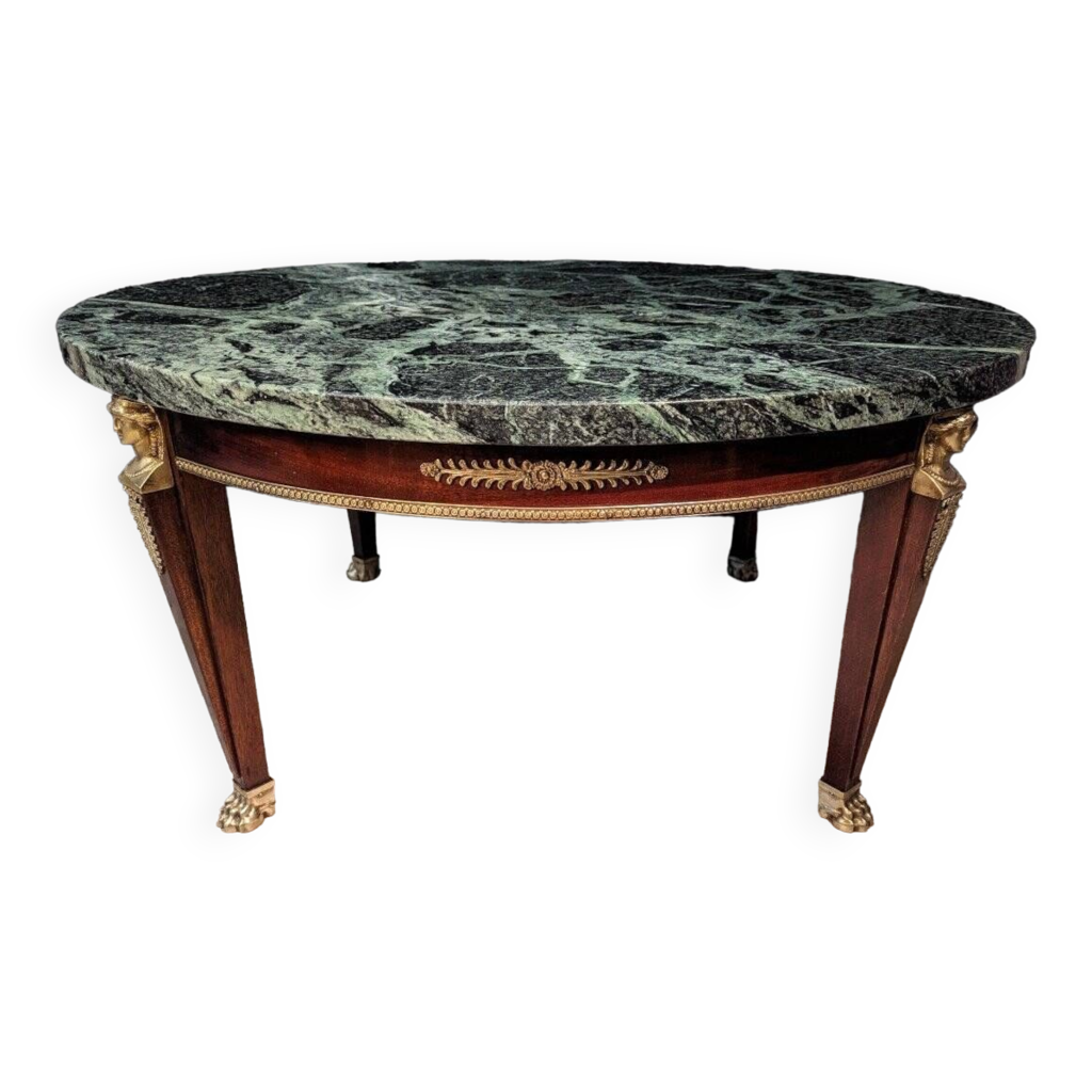 Table basse ronde de style empire retour d'egypte | Selency