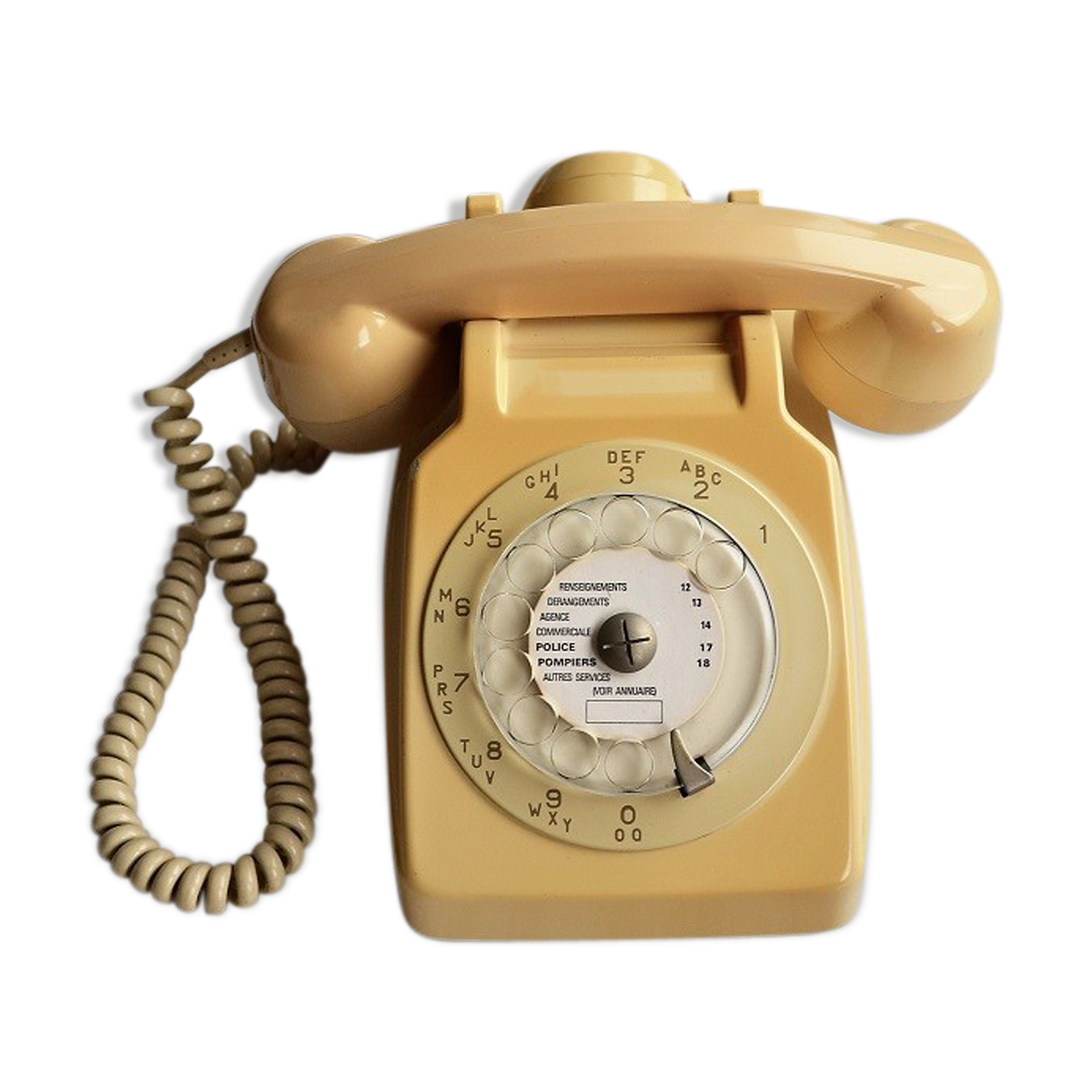 Téléphone Socotel S63 à cadran et écouteur vintage 1977 | Selency