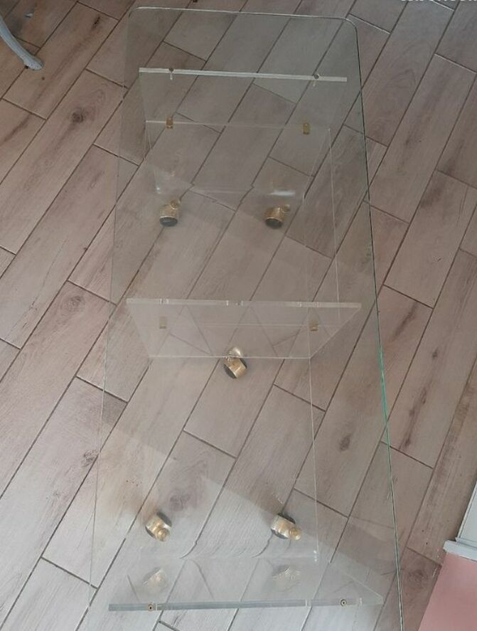 Table basse altuglas et plexi vintage | Selency
