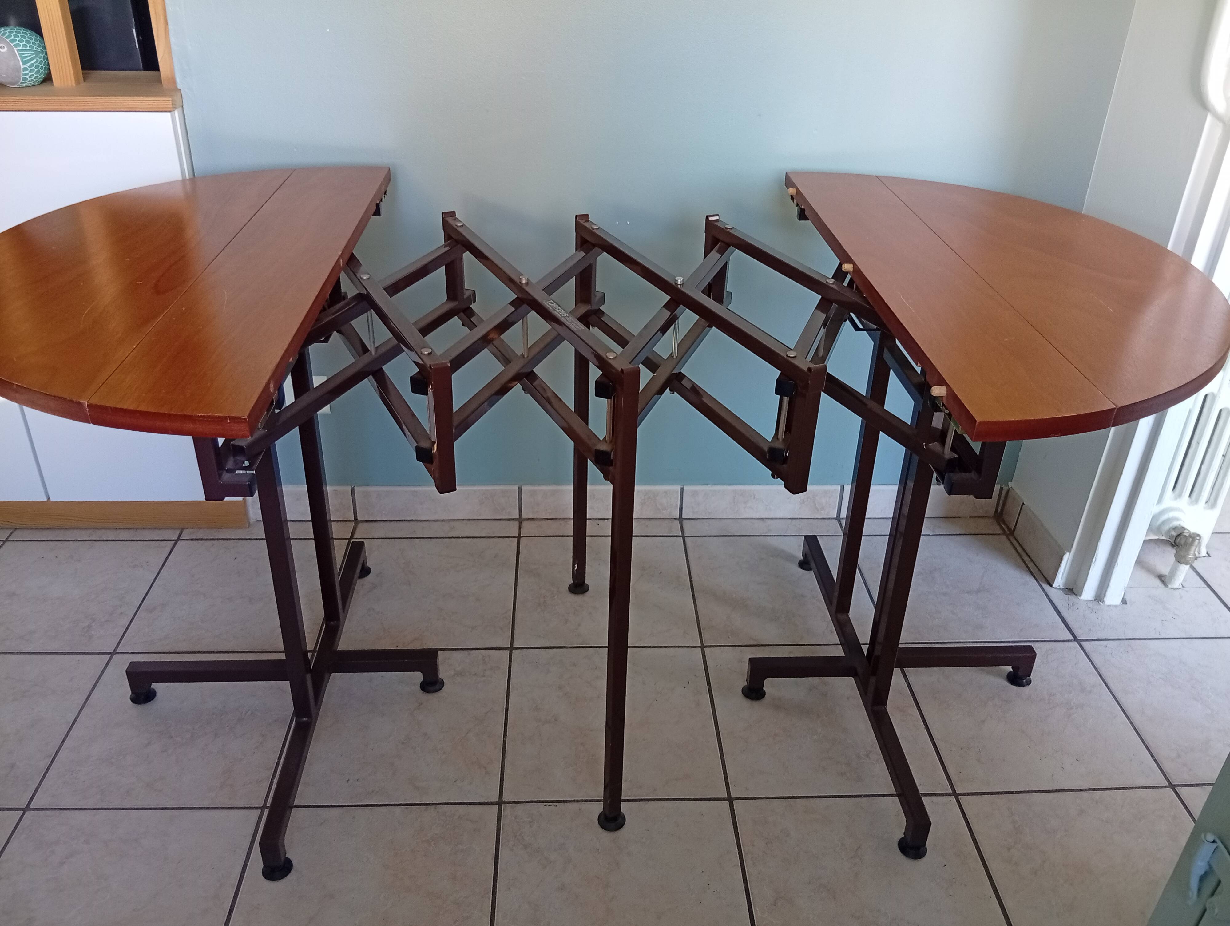 Table ronde console extensible modulable accordéon Torrens et Fils 10 ...