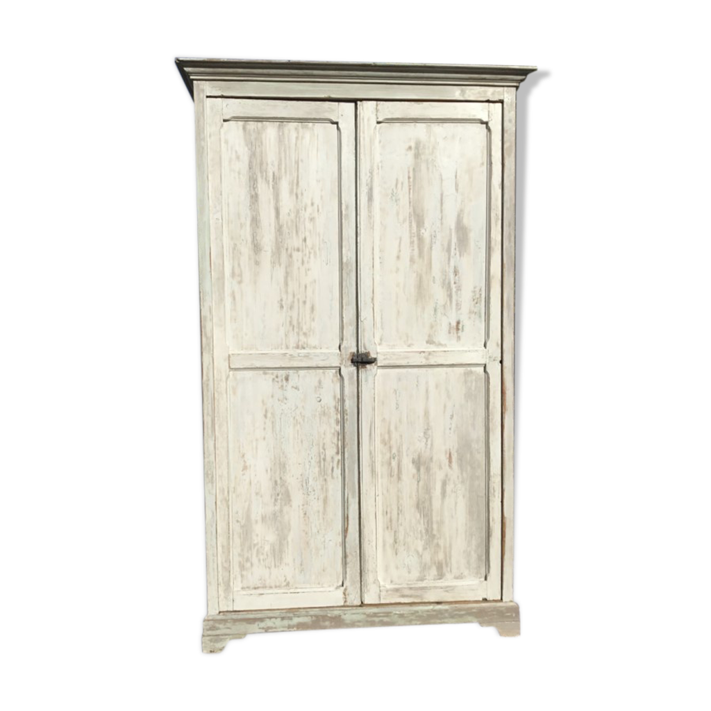 Armoire patinée blanche | Selency