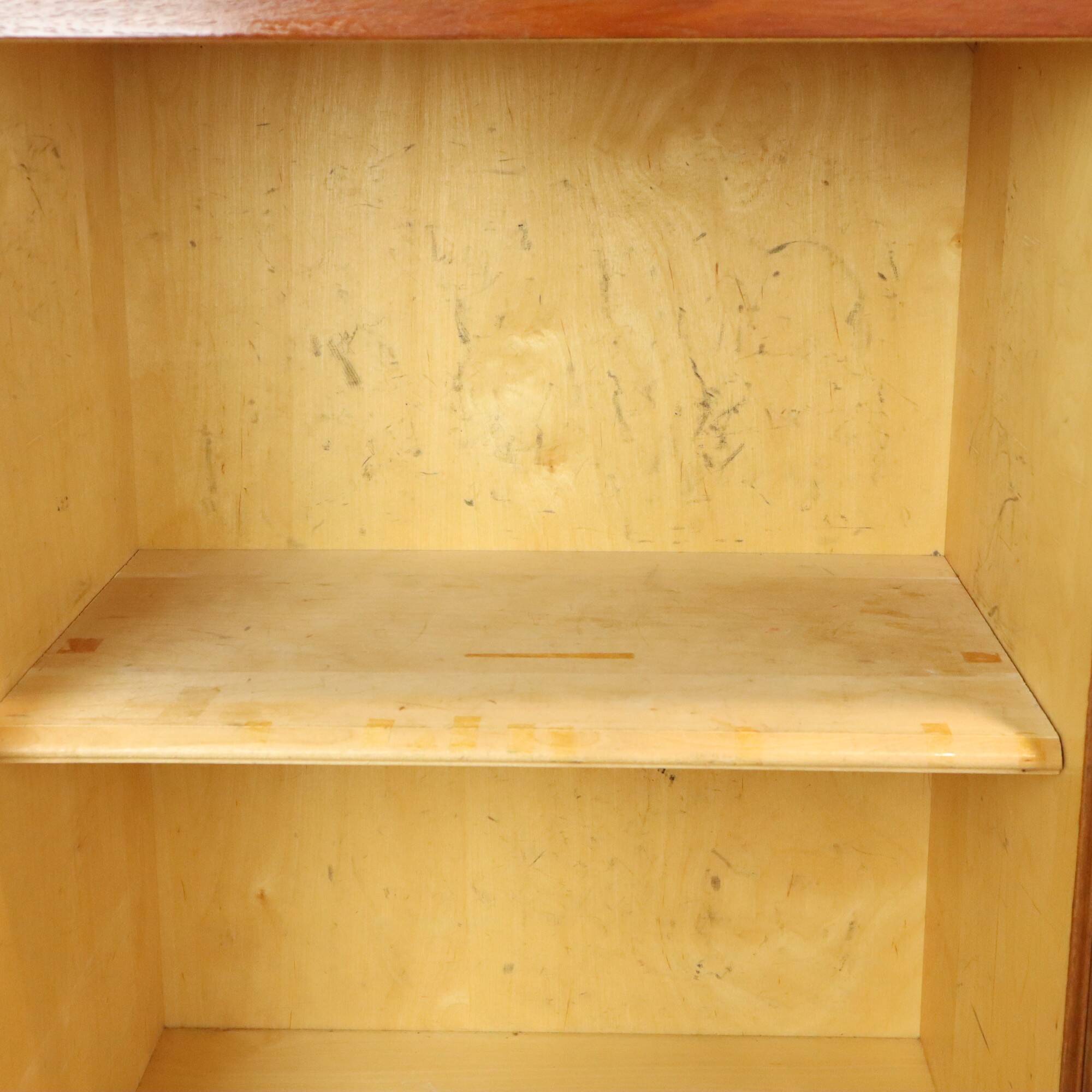 Grande vitrine en bois plaqué teck design années 60 110 cm | Selency