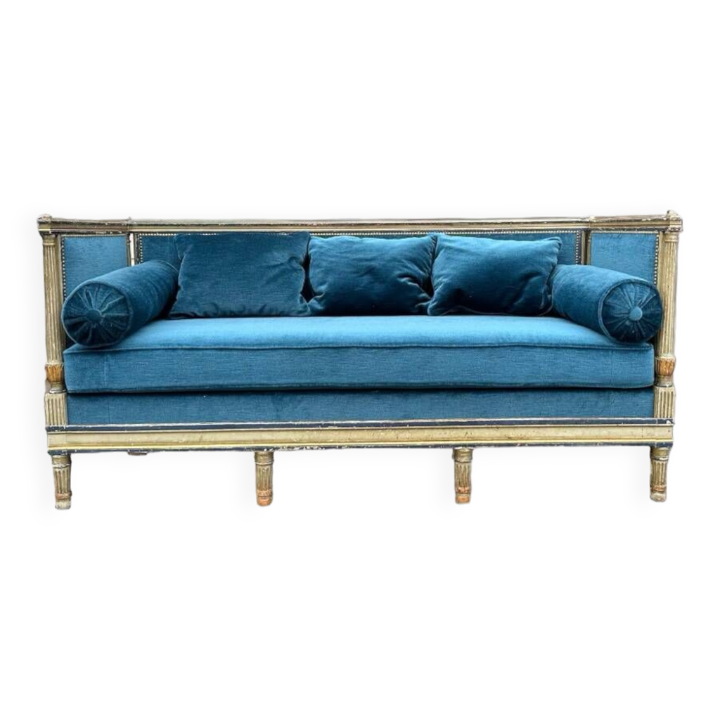 Canapé de style Louis XVI laqué et doré époque 1900 | Selency