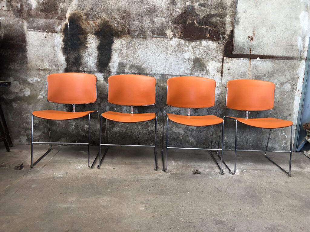Lot 4 Chaises par Max Stacker Steelcase Design | Selency
