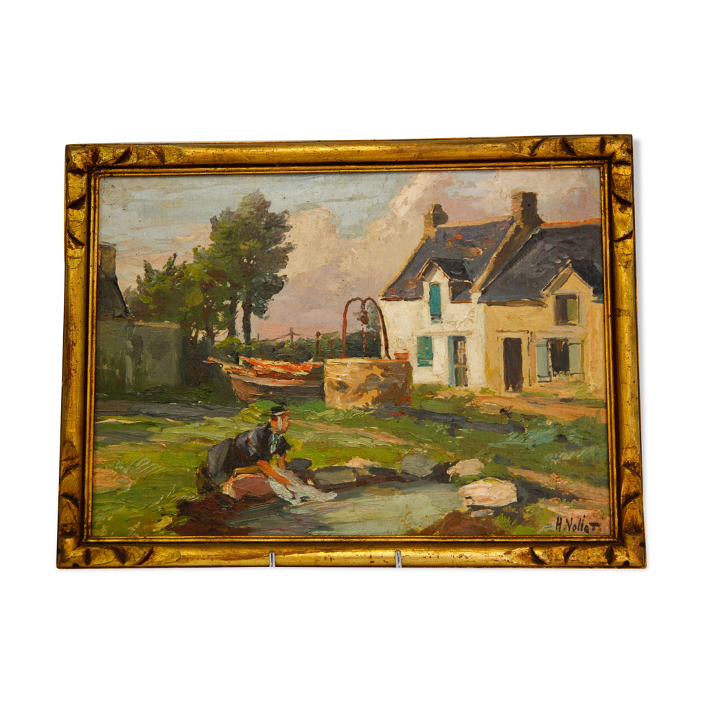 Huile sur panneau signée Henry Vollet | Selency