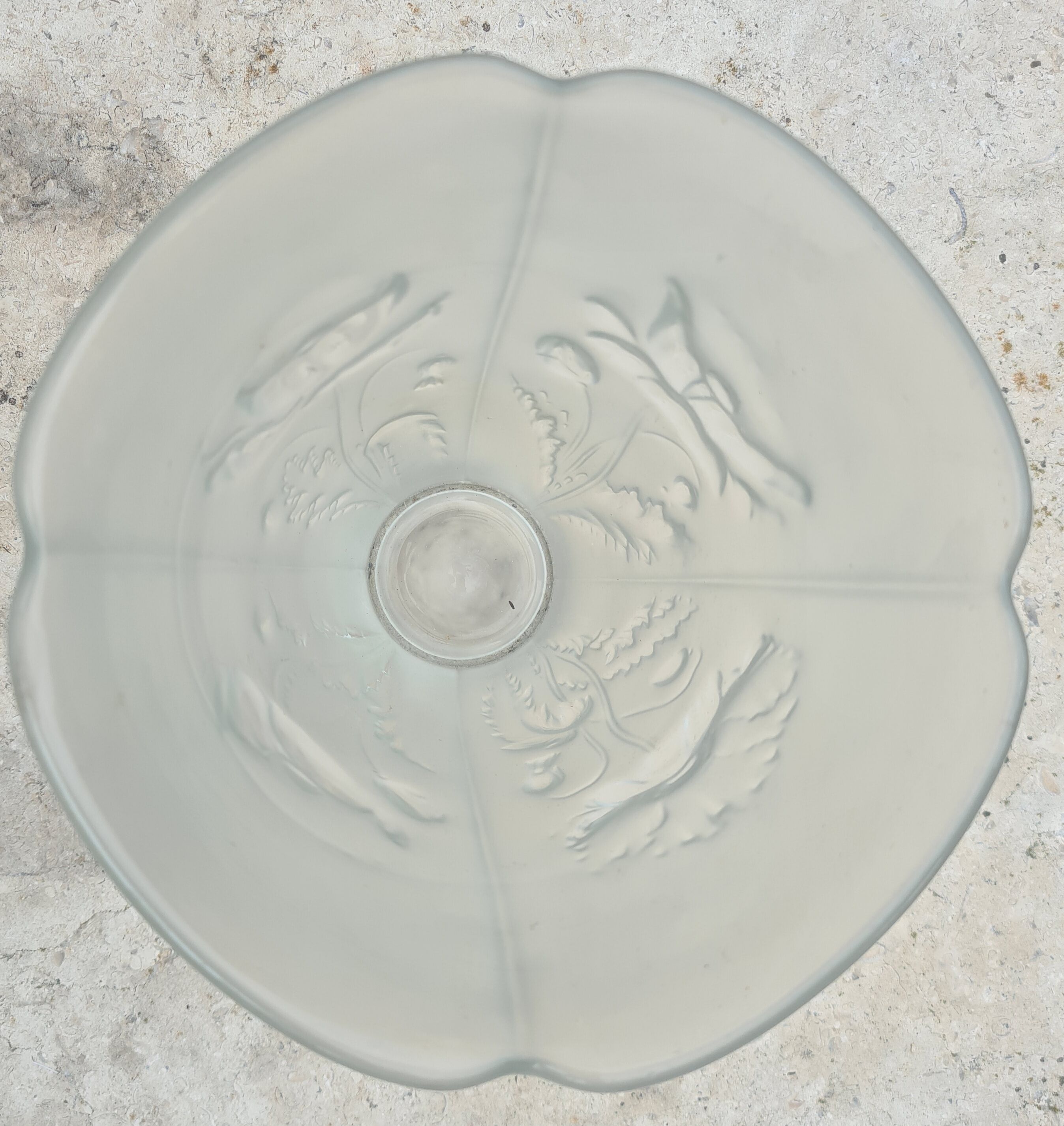 Vase Barolac tchèque moulé par Joseph Inwald en verre satin des années ...