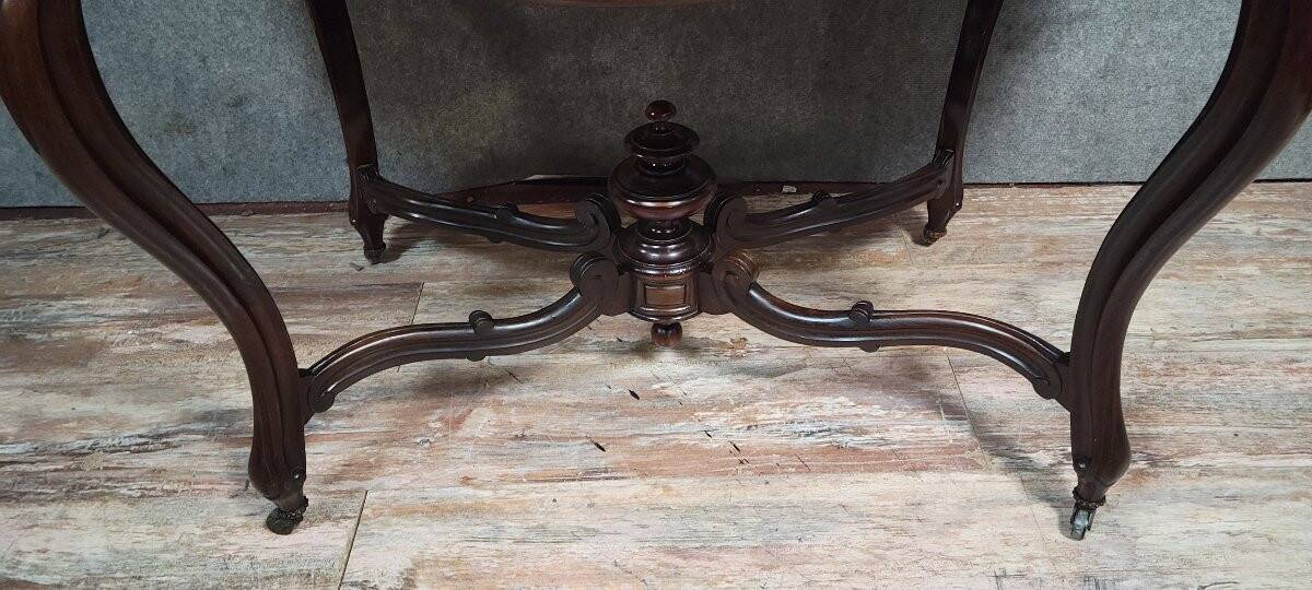 Parisian gueridon known as "Violoné", Napoleon III period, in mahogany ...