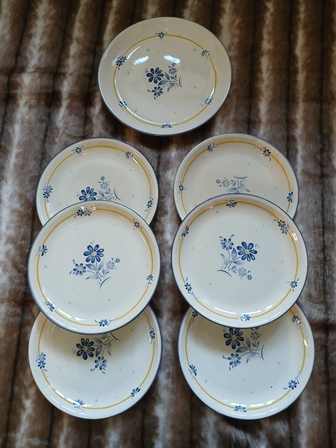 6 assiettes plates + 1 plat "Biltons " England | Selency