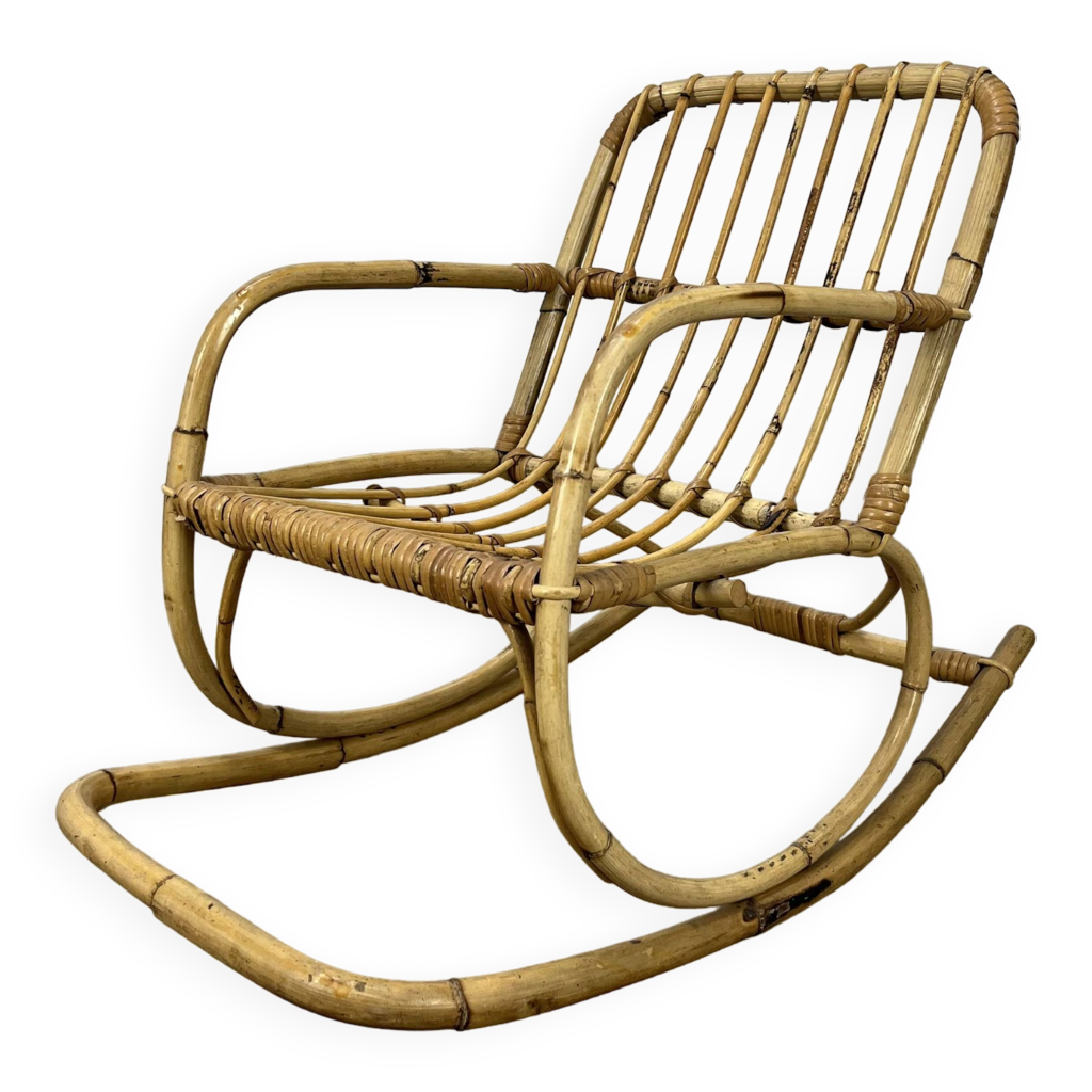 Rocking chair rotin enfant | Selency
