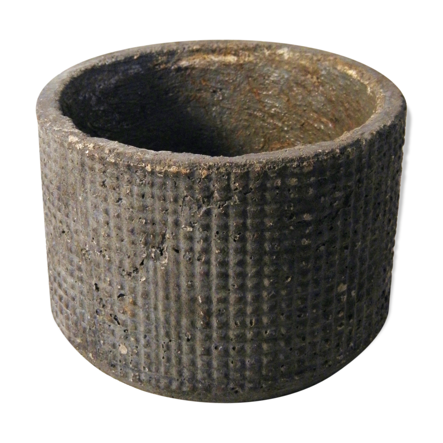 Pot en ciment design brutaliste | Selency