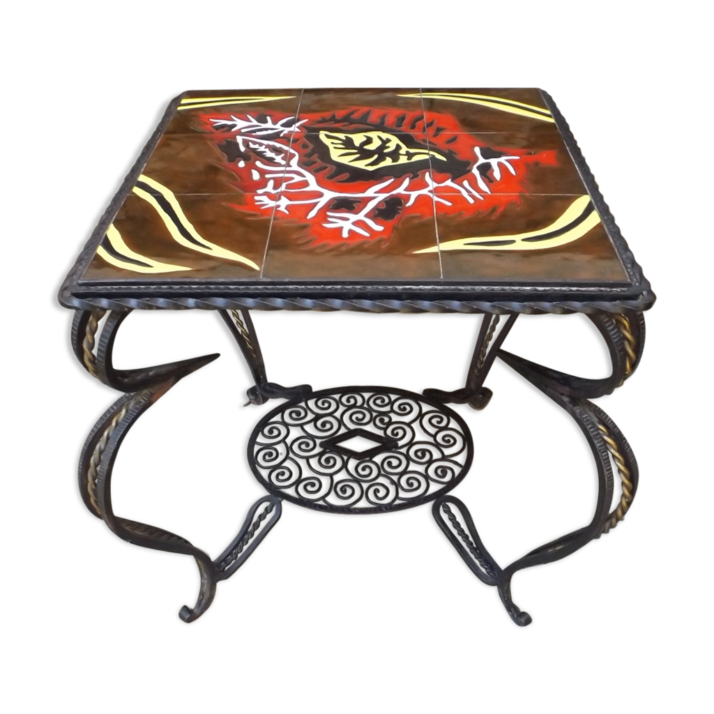 Table basse Céramique de Jean Lurçat Sant Vicens Perpignan circa 1950 ...