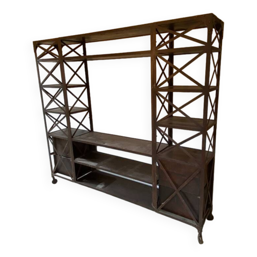 Meuble télé et bibliothèque industrielle | Selency