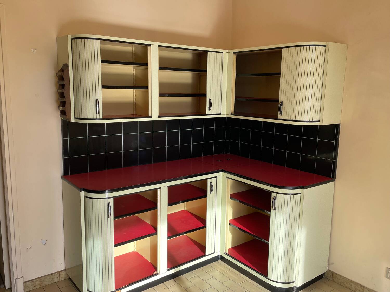 Meuble de cuisine formica années 1970 | Selency