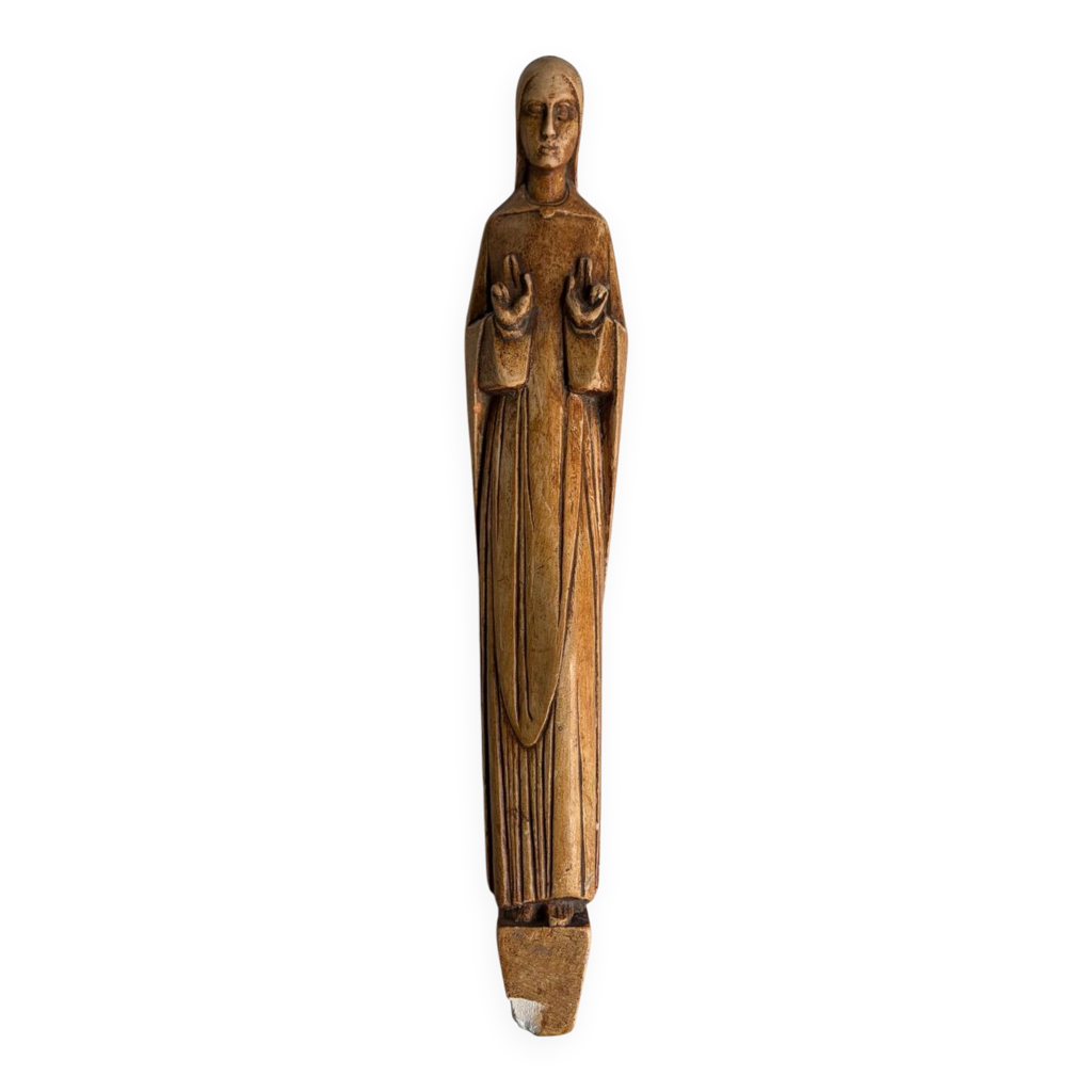 Statuette en plâtre Notre-Dame de liseron | Selency