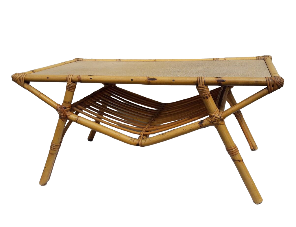 Table basse en rotin | Selency