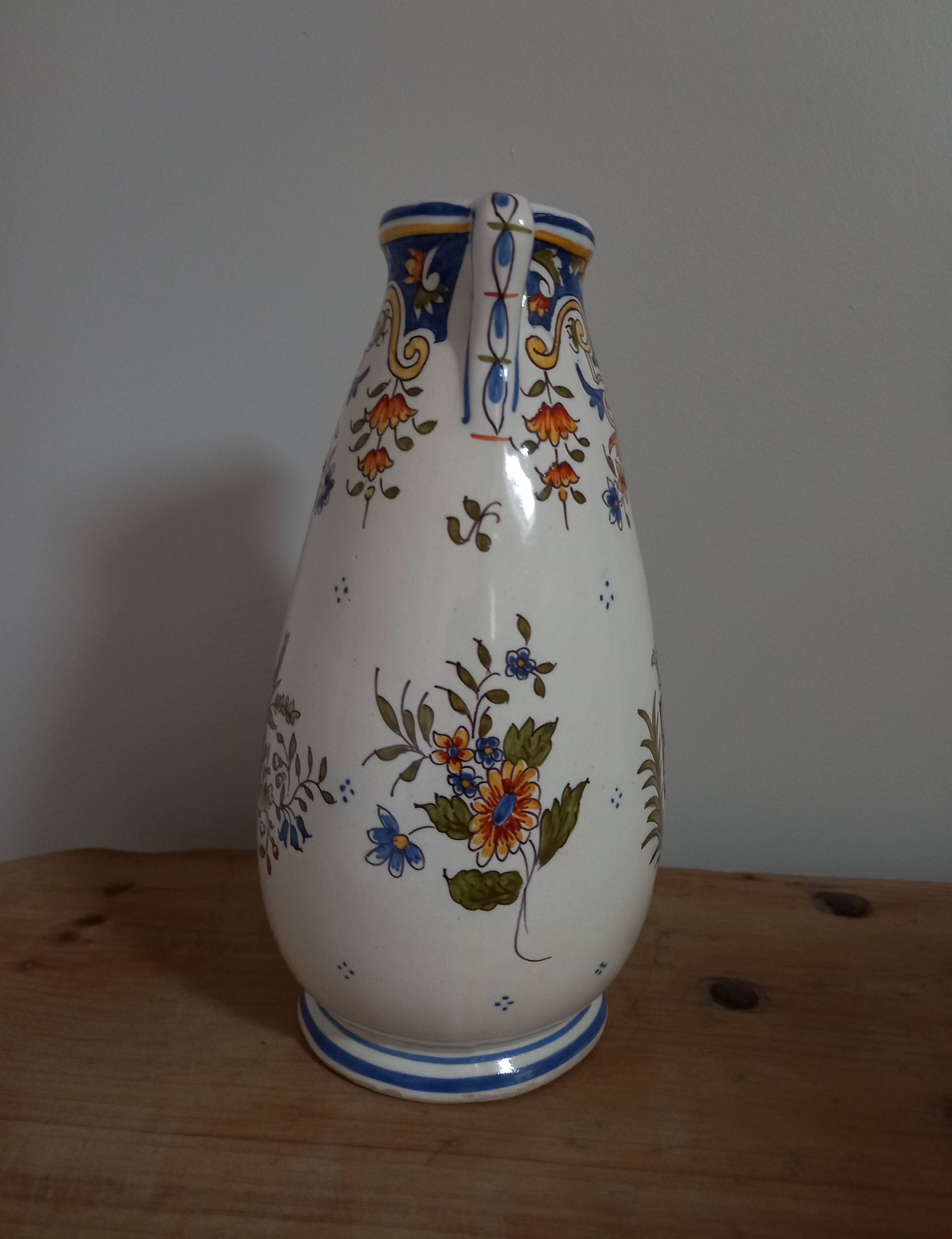 Ancien vase en faïence de Desvres Fourmaintraux Frères (1879-1887 ...