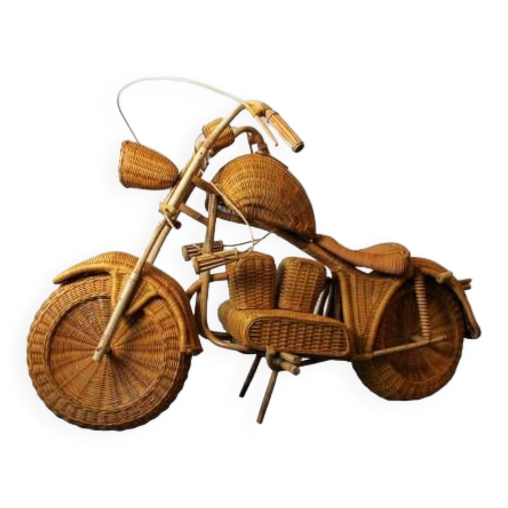 Harley Davidson en rotin, Tom Dixon, 90. | Selency