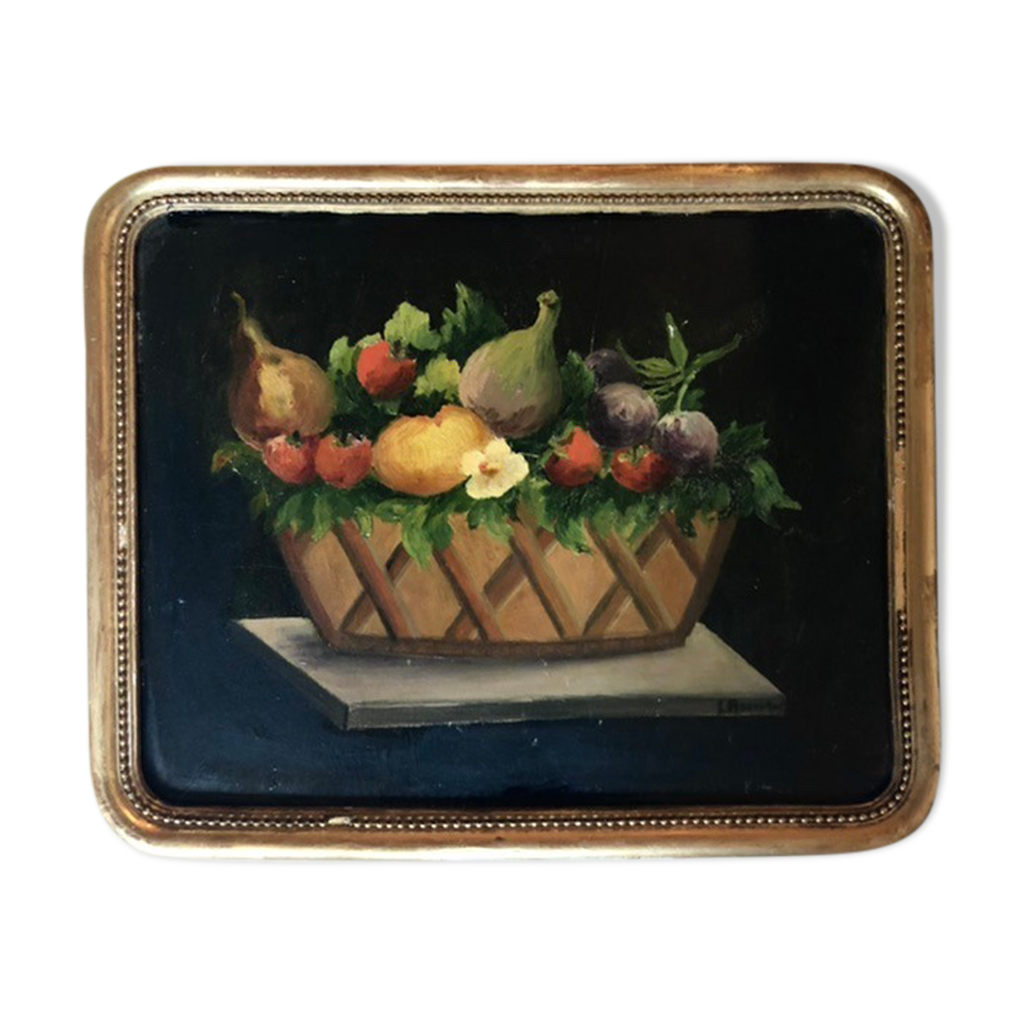 Tableau ancien fruits | Selency