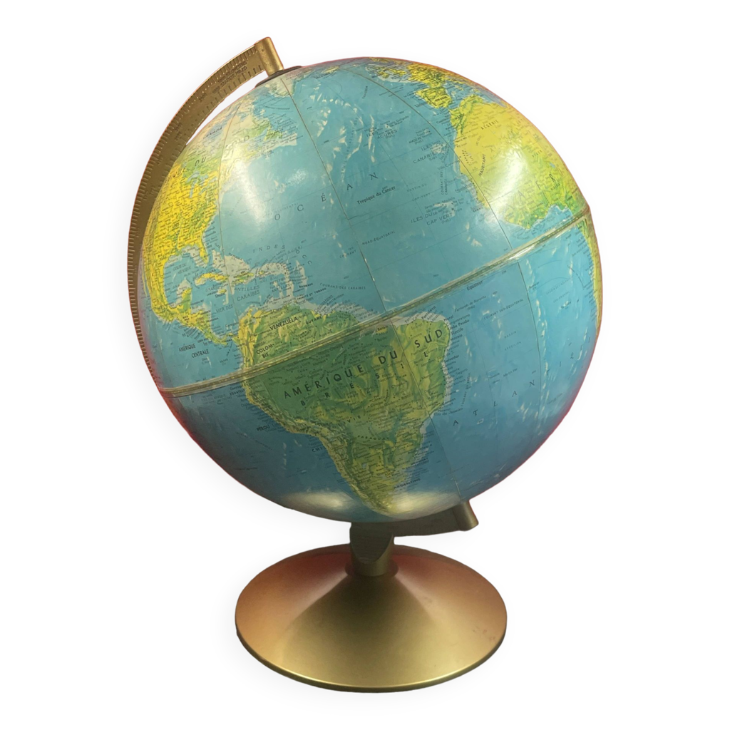Terrestrial globe earth sphere world map h 41 cm, ø 28/30 cm denmark ...