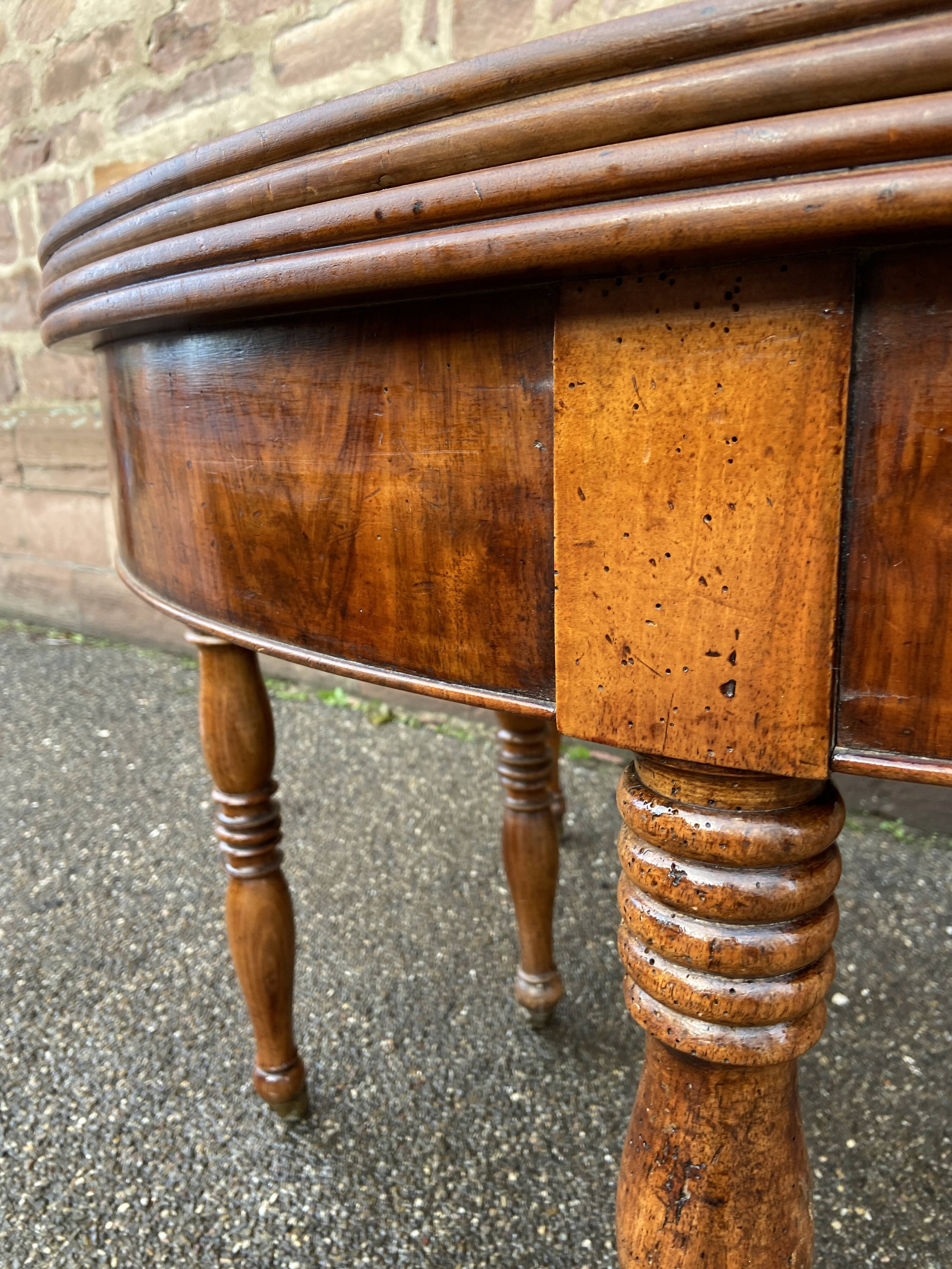 Table demi lune extensible 4 mètres salle à manger Louis Philippe | Selency
