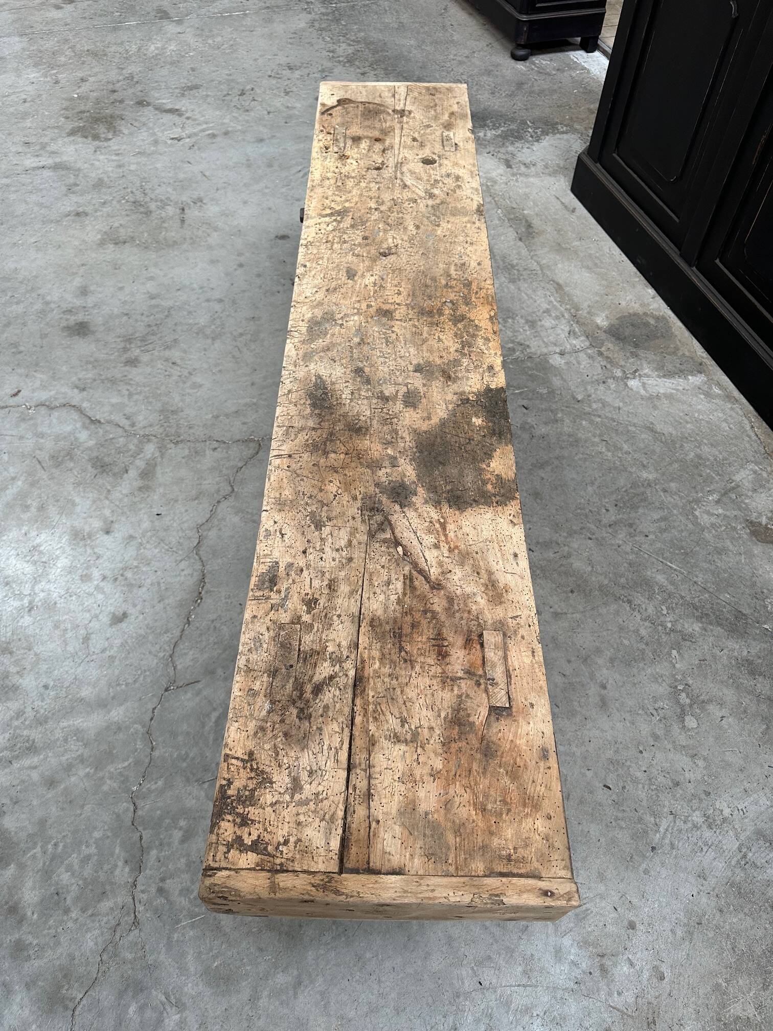 Early 20th century workbench transformed into a TV cabinet | Selency