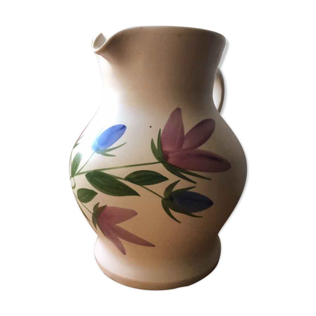 Pichet en grès peint à la main | Selency