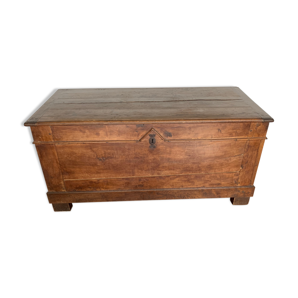 Coffre ancien en chêne massif | Selency