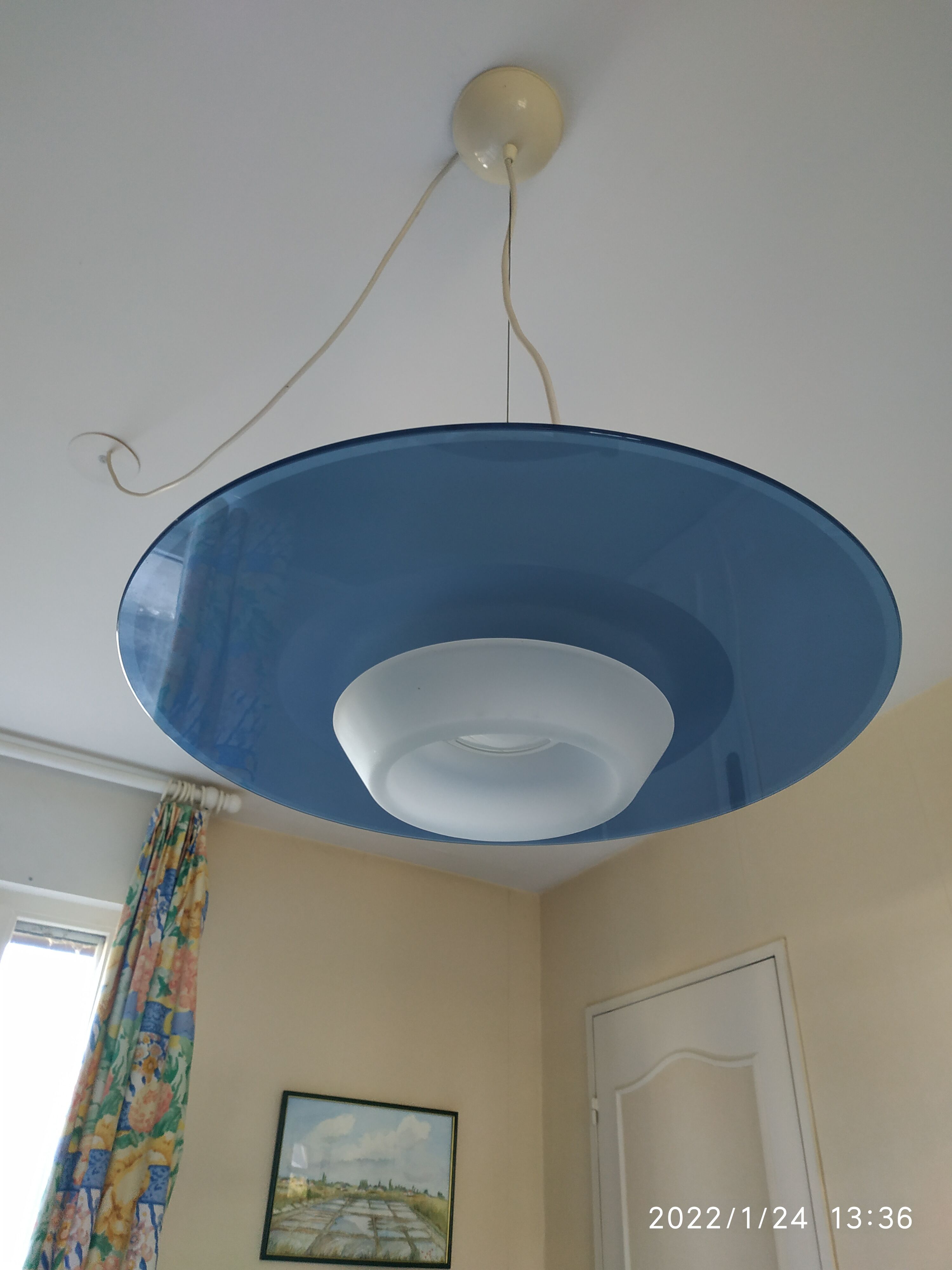 Suspension Zefiro en verre dépoli par Pier Giuseppe Ramella pour ...