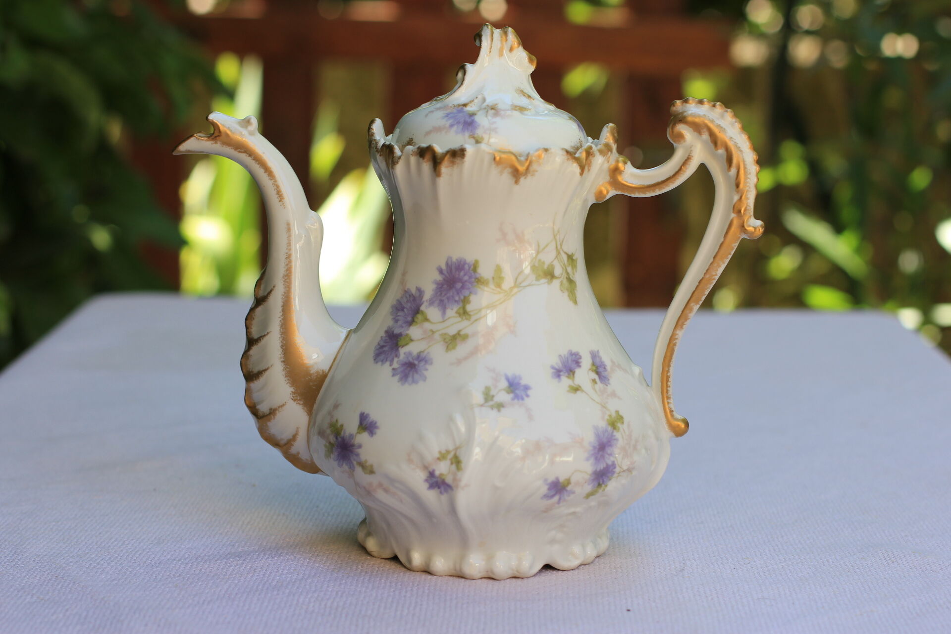 Pichet avec couvercle porcelaine de limoges de la manufacture cfg gdm | Selency