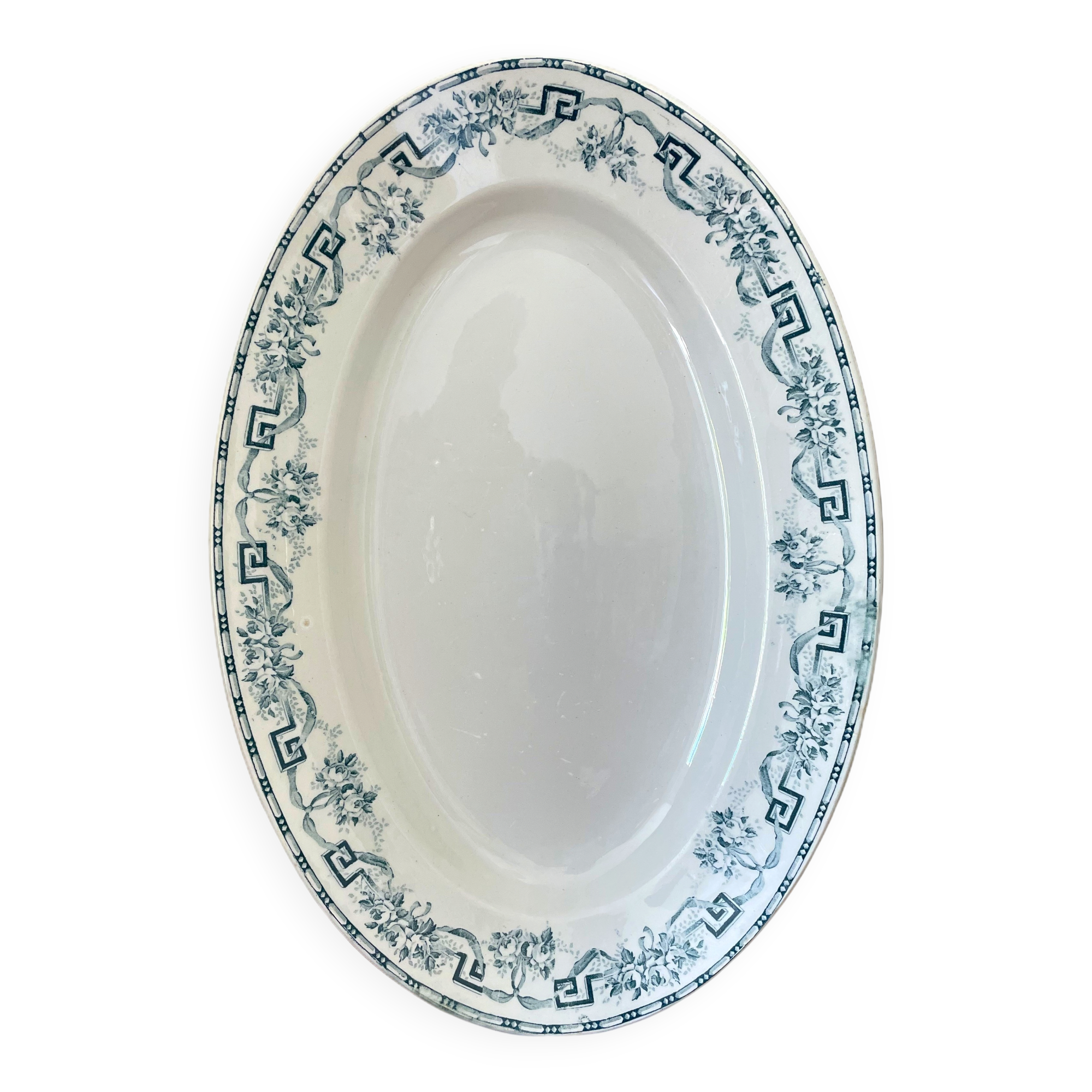Plat de service ancien en faïence de Saint-Amand (Nord) | Selency