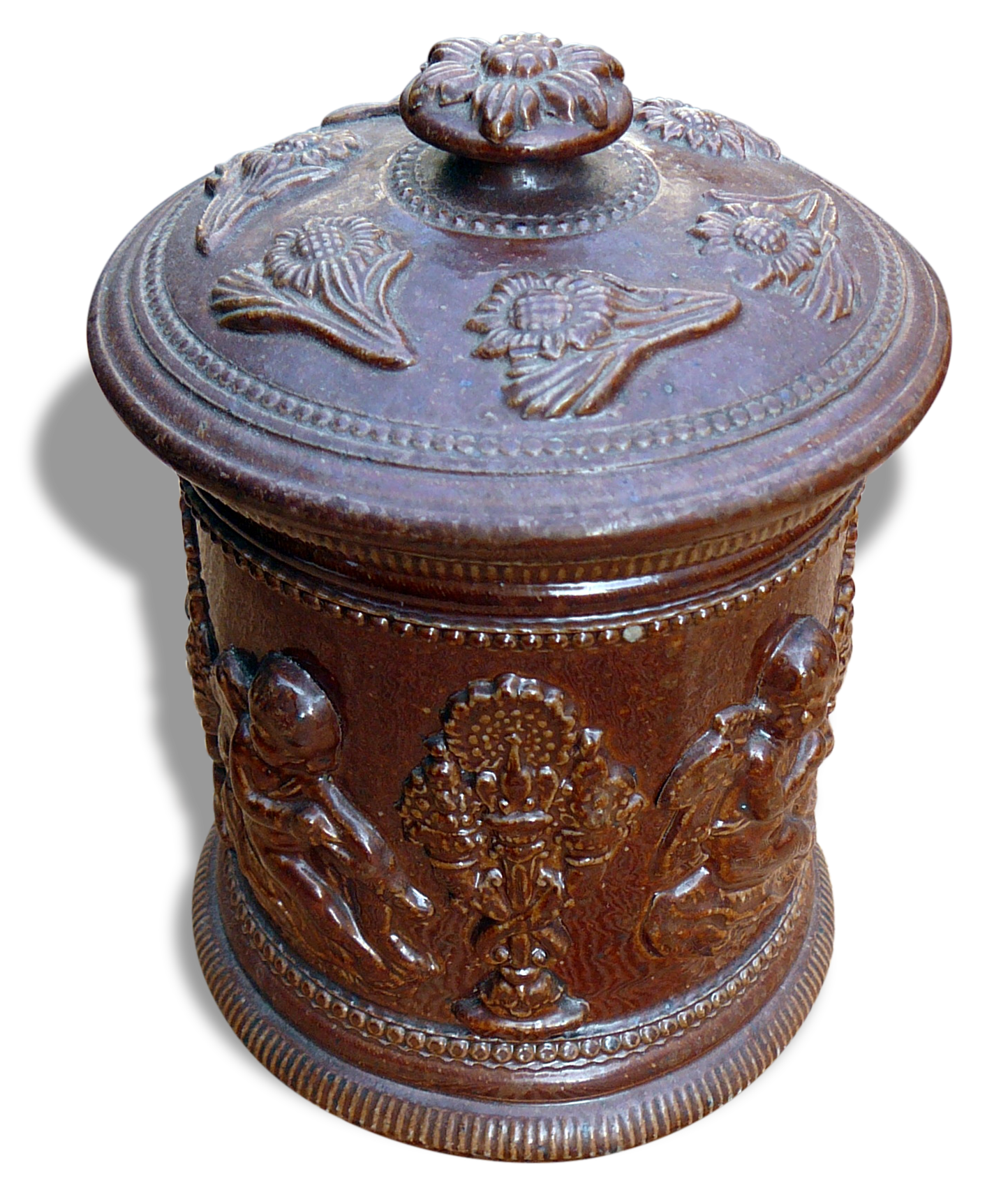 Pot à tabac ancien en grès du Beauvaisis | Selency